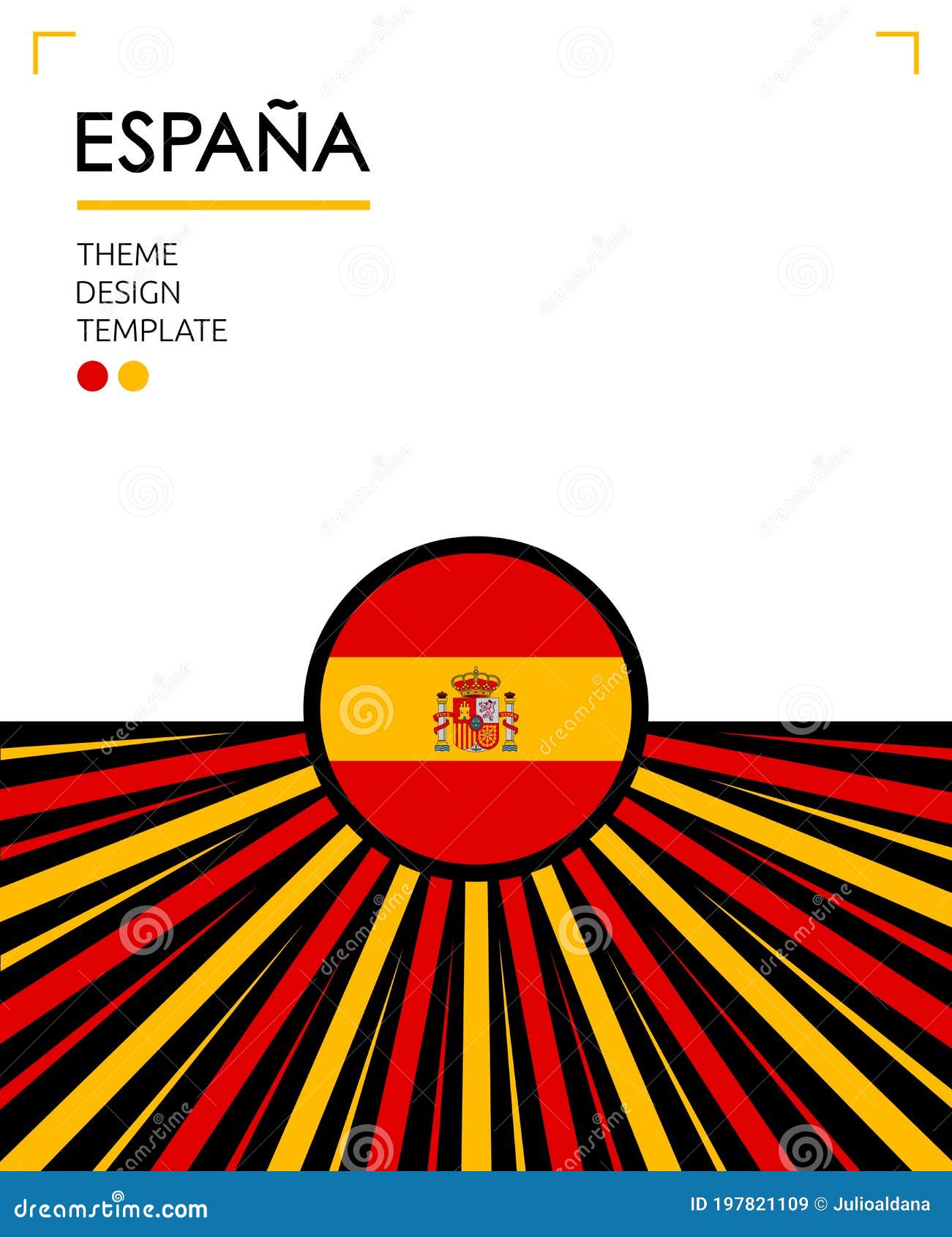 Espana Spain Translation Nation Patriotic Theme, Vector Illustration ...
