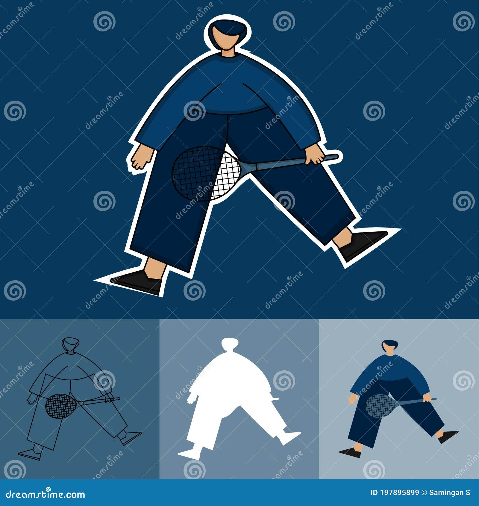 Vector Illustration Sport in Style Cartoon Stock Vector - Illustration ...