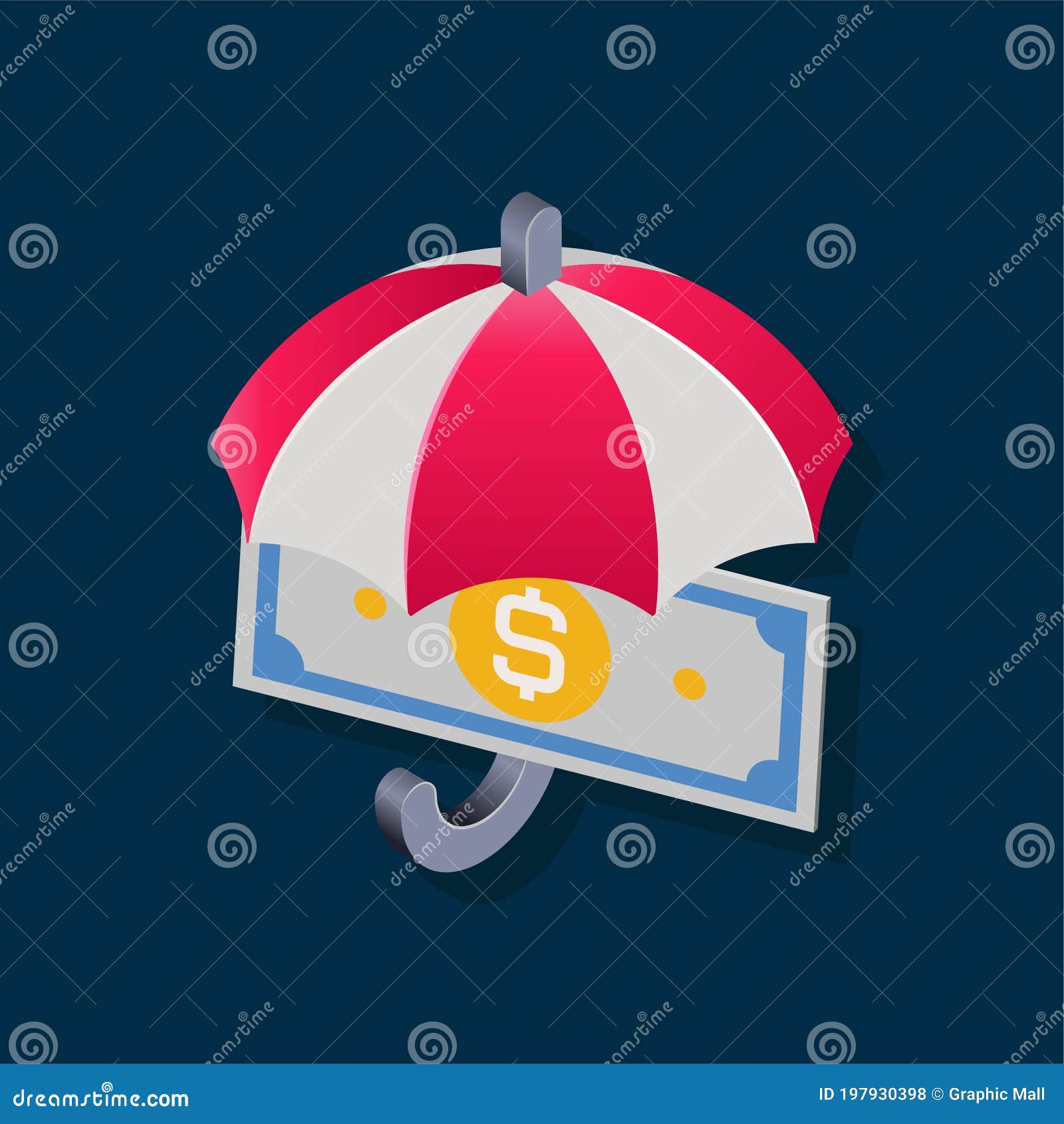 Money Insurance - Isometric 3D Illustration. Stock Vector ...