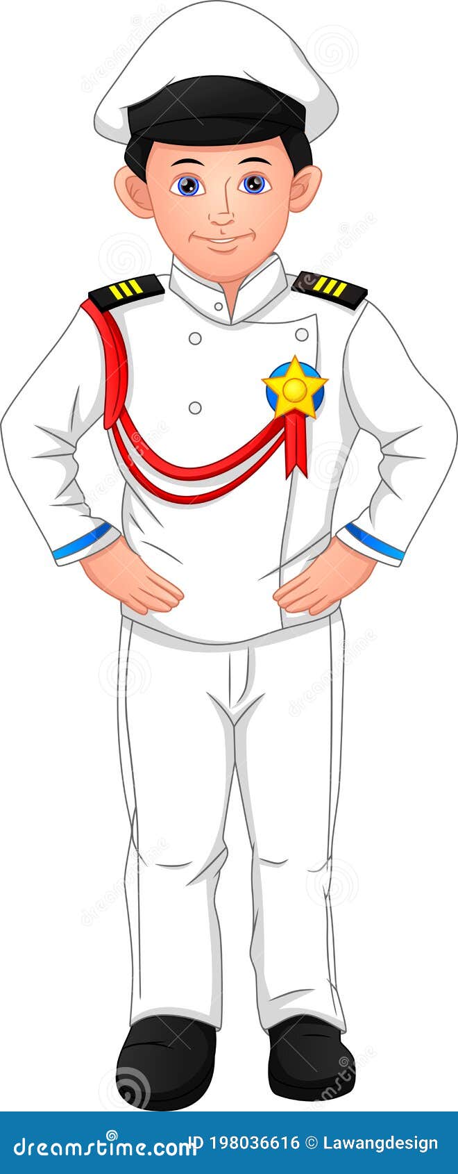 Cute Boy Wearing Navy Uniform Stock Vector - Illustration of shoes ...