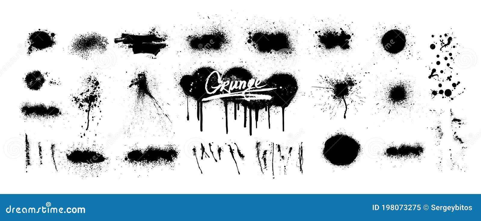 Graffiti Spray. Dirty Grunge Splash Stock Vector - Illustration of ...