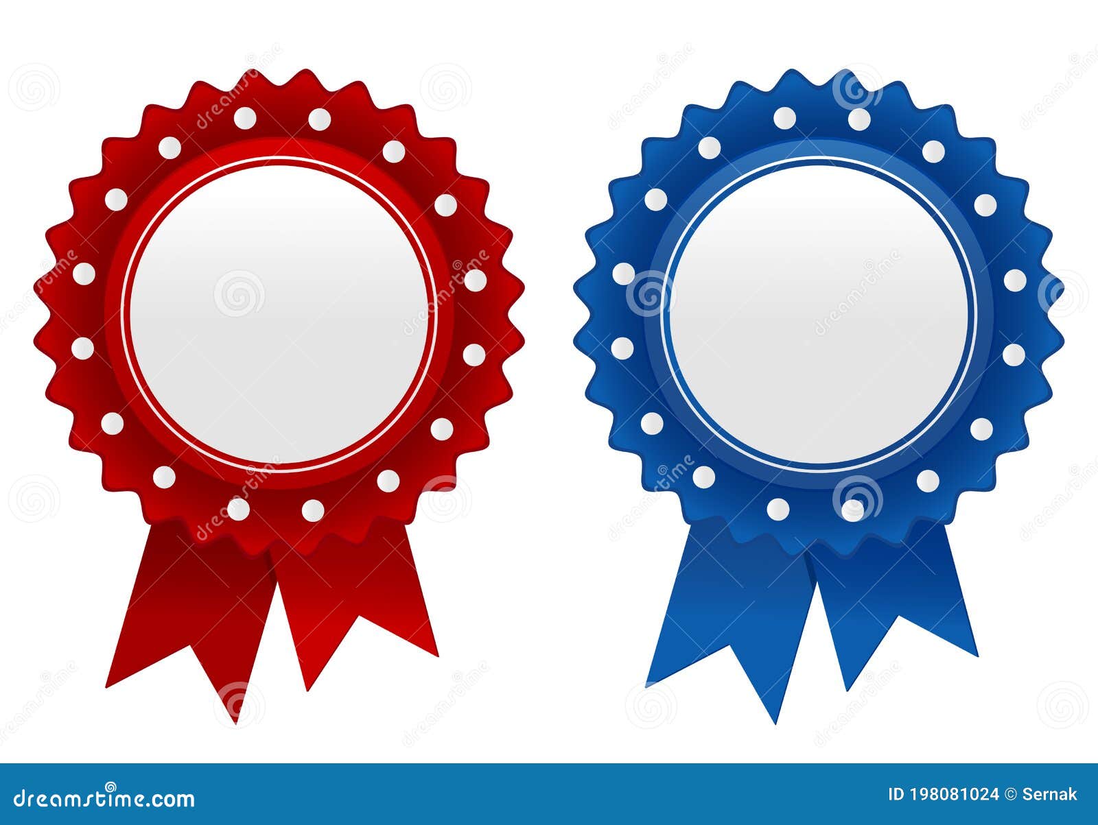 Vector Red and Blue Campaign Badges. Stock Vector - Illustration of ...