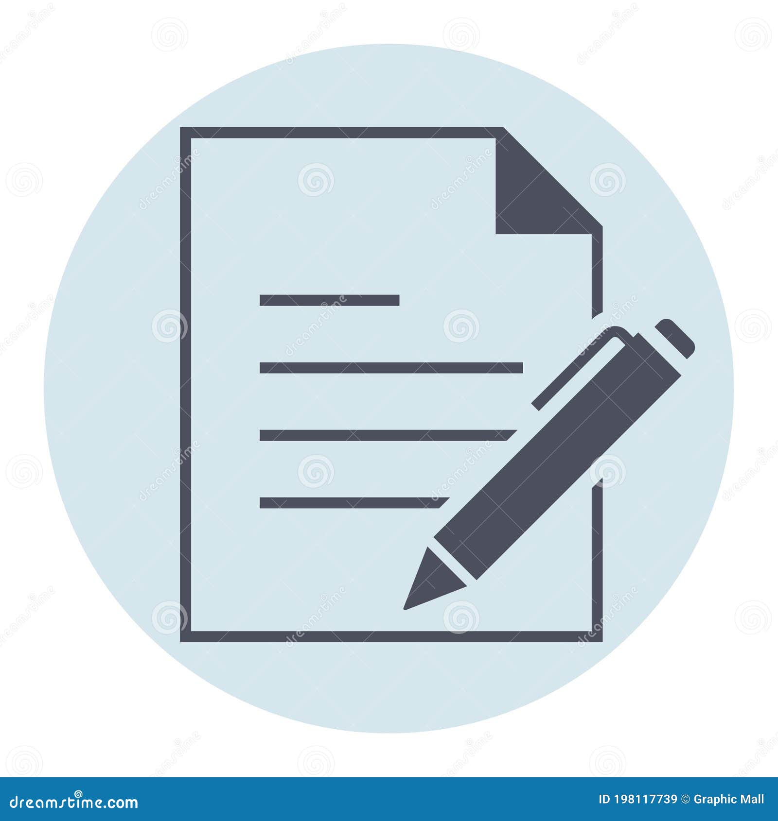 Flat Glyph Icons for Contract. Stock Illustration - Illustration of ...