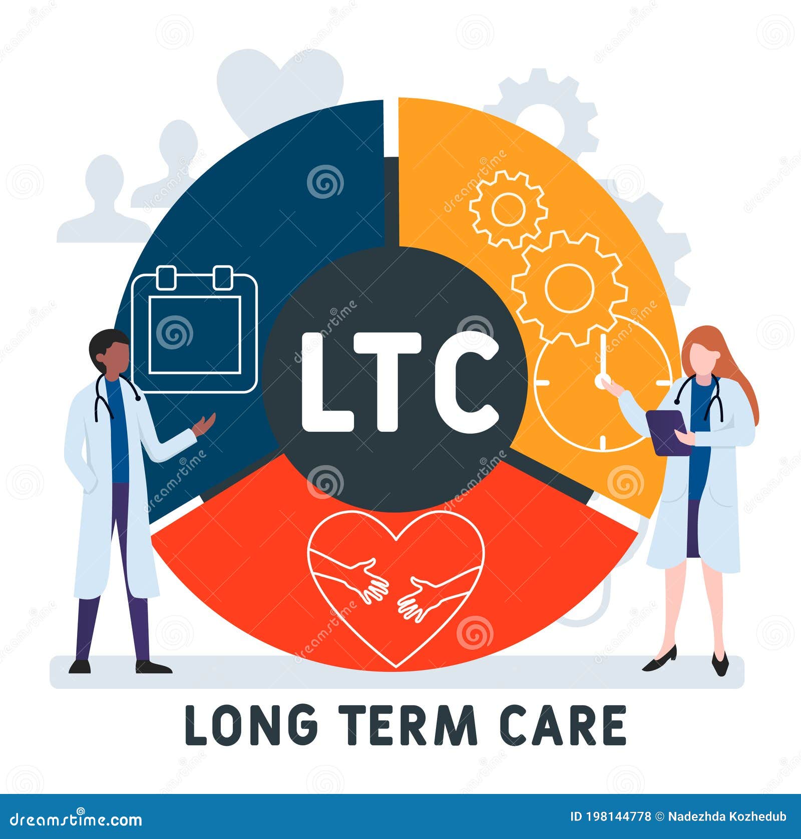 Flat Design with People. LTC - Long Term Care, Medical Concept Stock ...