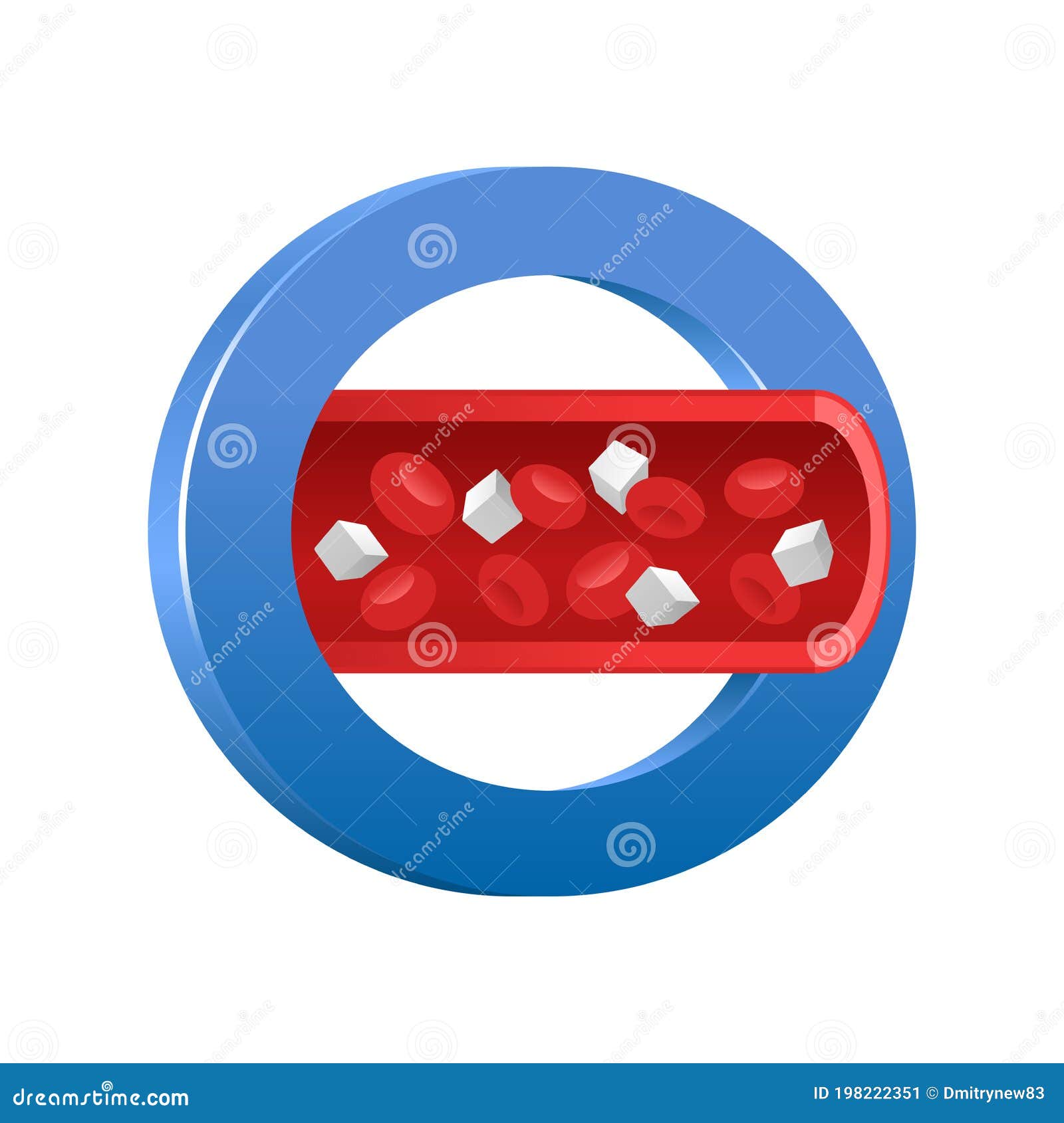 Diabetes Icon - Blood Vessel and Diabetic Symbol Stock Vector ...