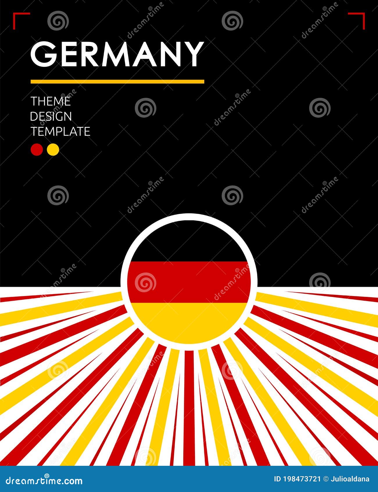 Germany Nation Patriotic Theme Vector Illustration, German Flag Colors ...