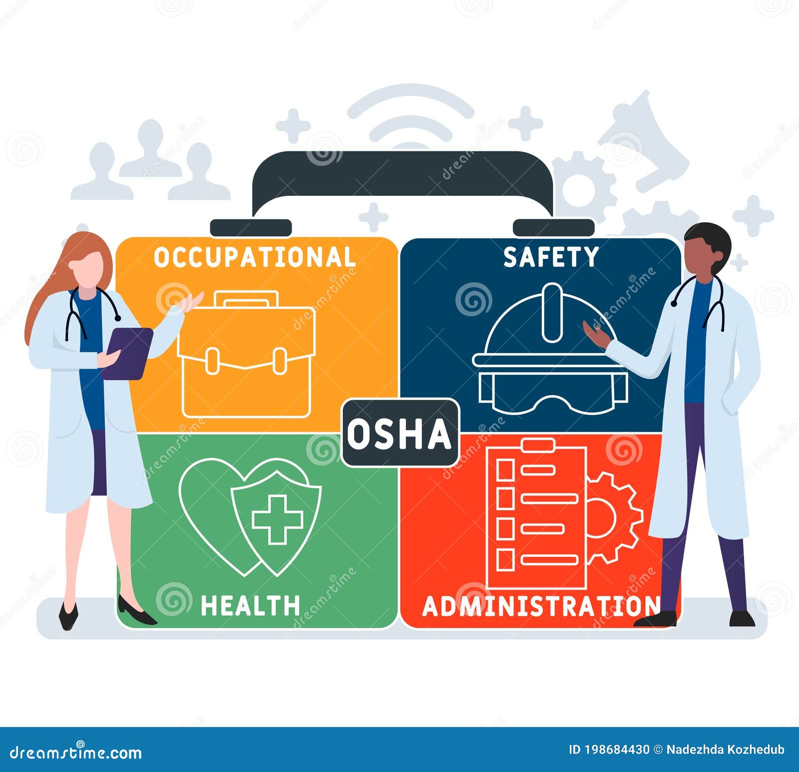 Flat Design with People. OSHA - Occupational Safety and Health ...
