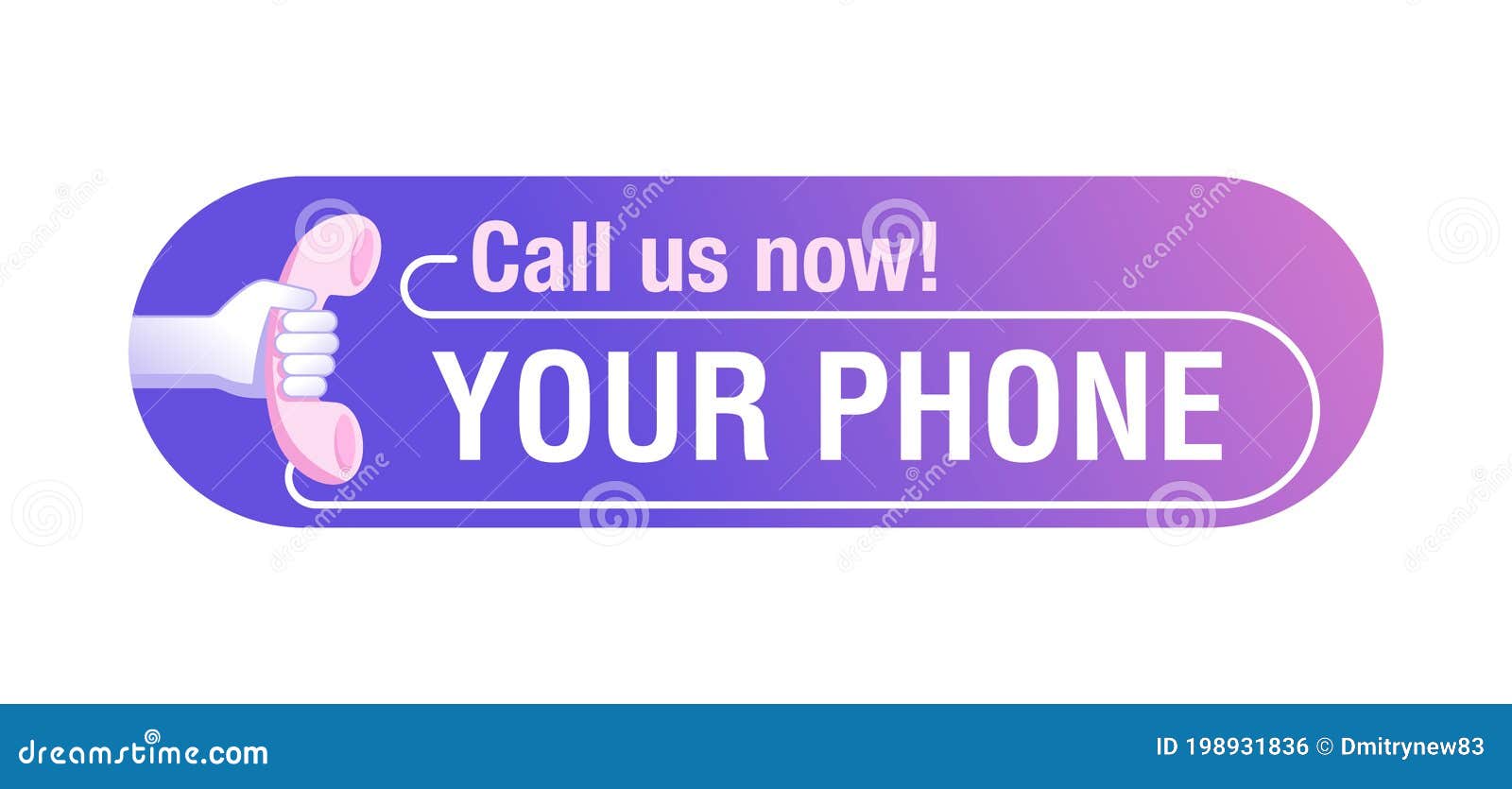 Call Us Now - Template for Phone Number Place Stock Vector ...