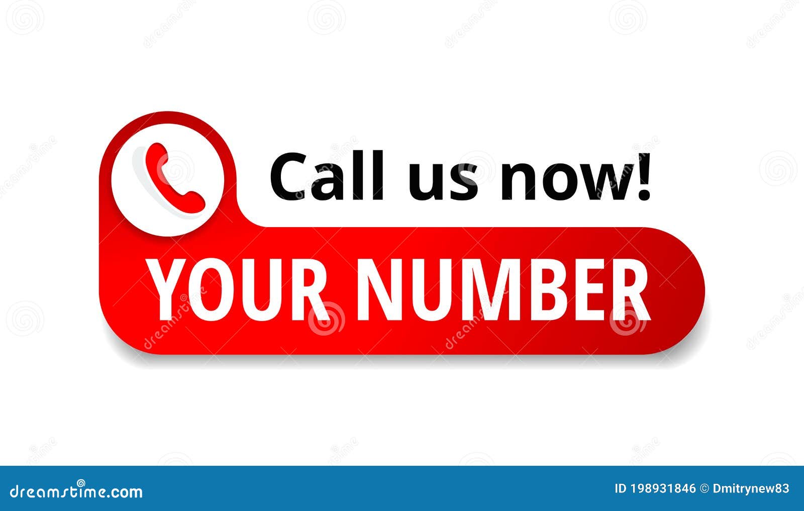 Call Us Now Button - Template for Phone Number Stock Vector ...