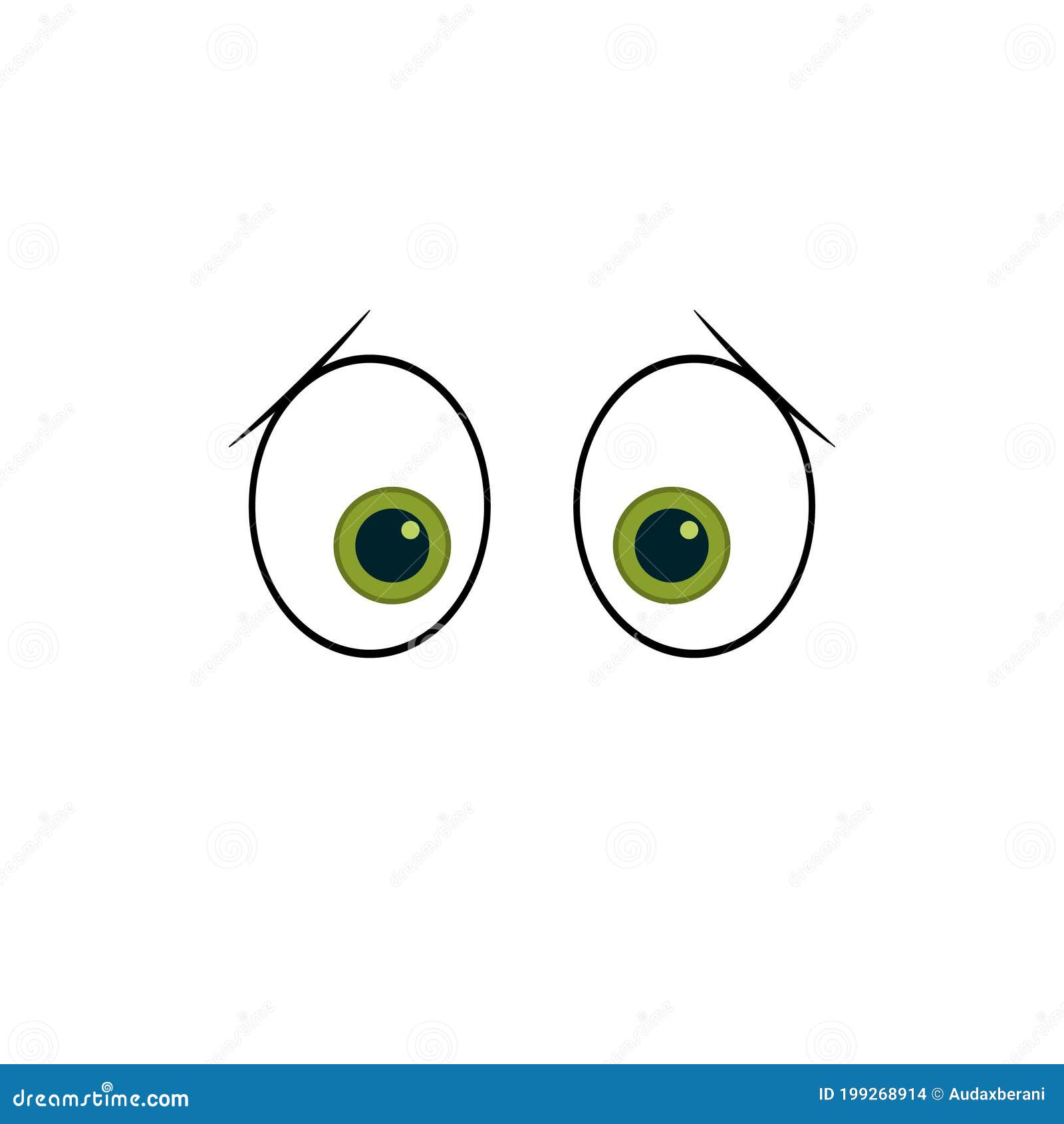 Scared Eyes from Green Eyes Series of Frankenstein Stock Vector ...