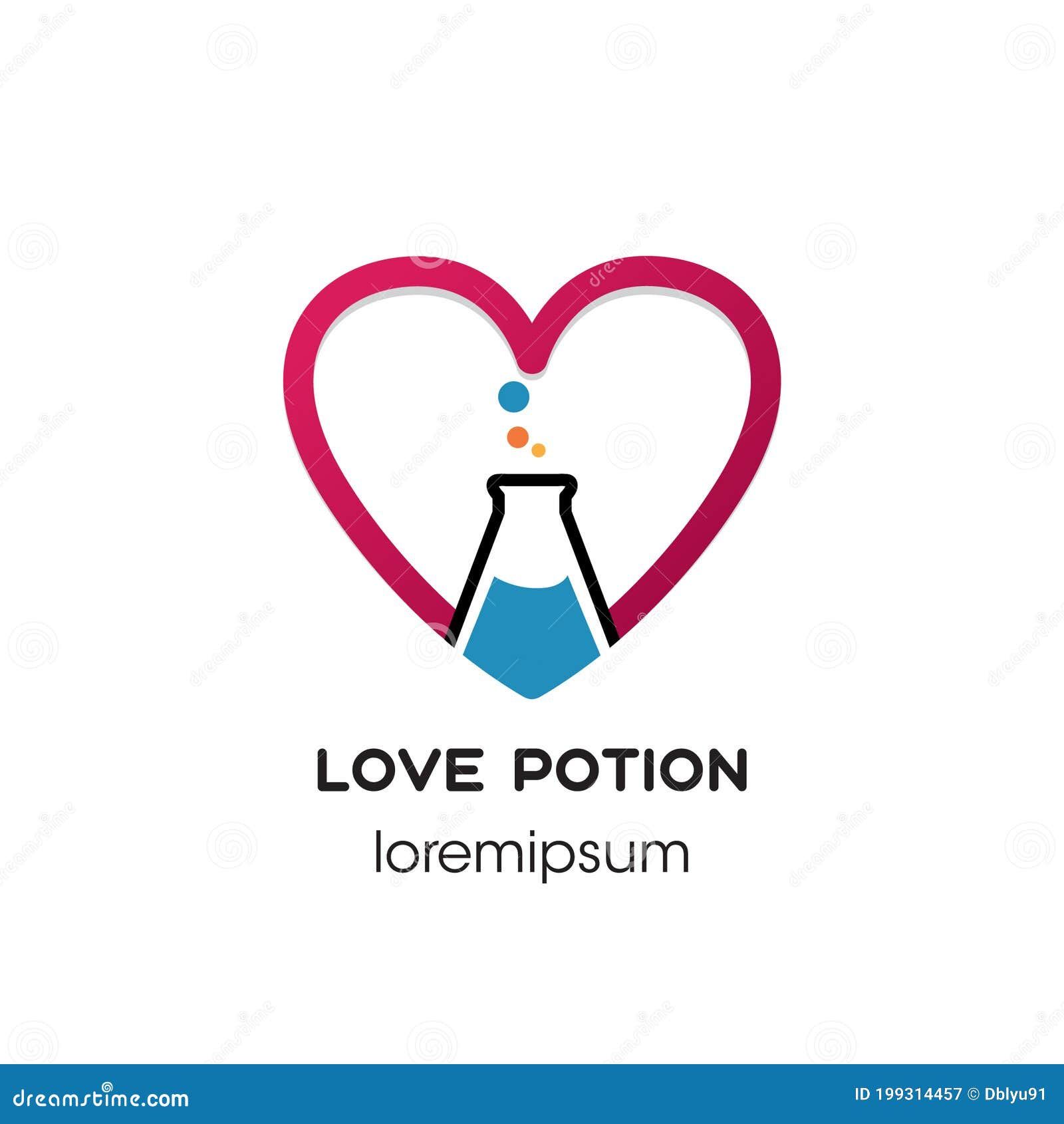 Love Potion Logo or Symbol Template Design Stock Vector - Illustration ...