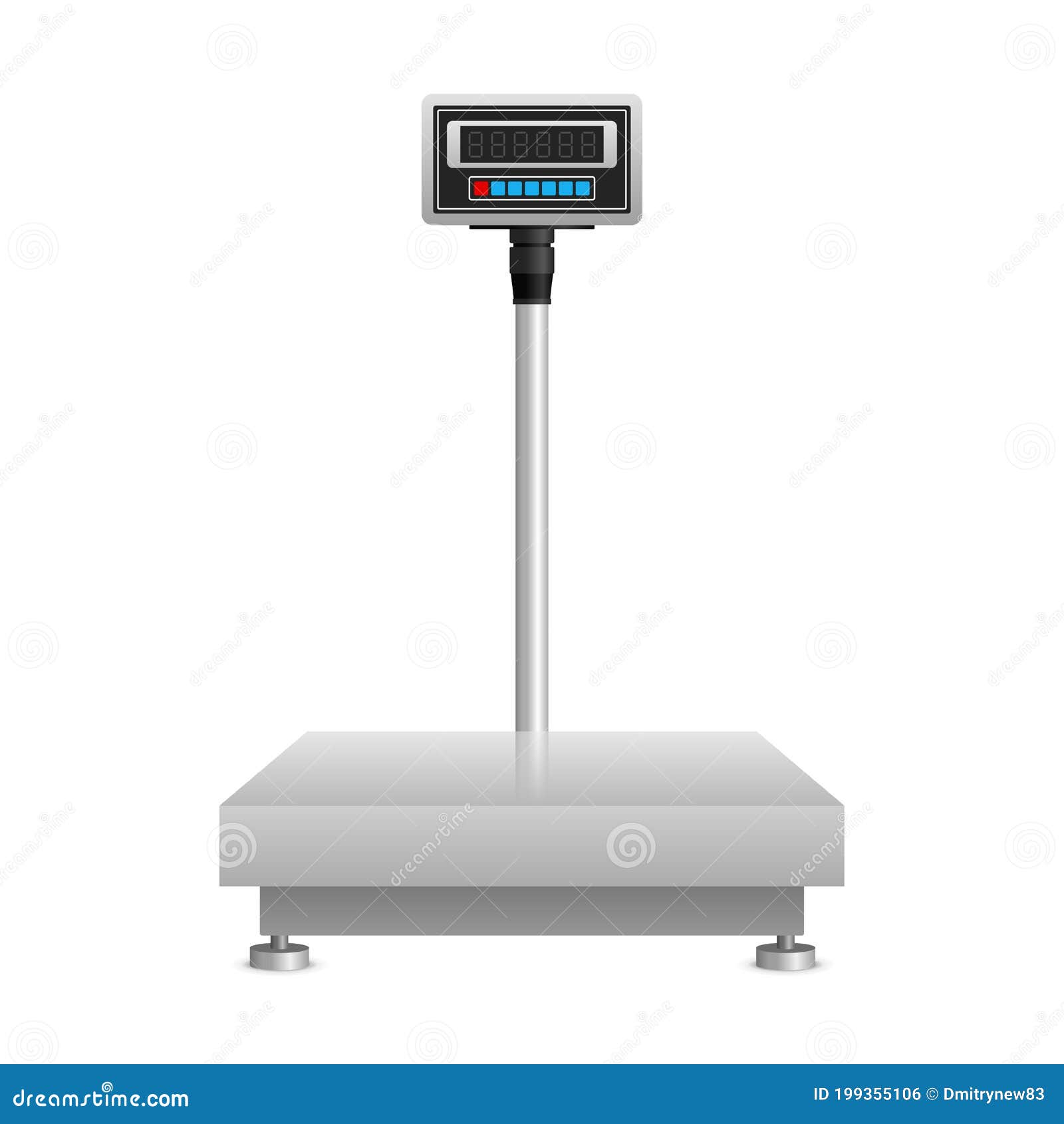 Industrial Weighing Scales Isolated Stock Vector - Illustration of ...