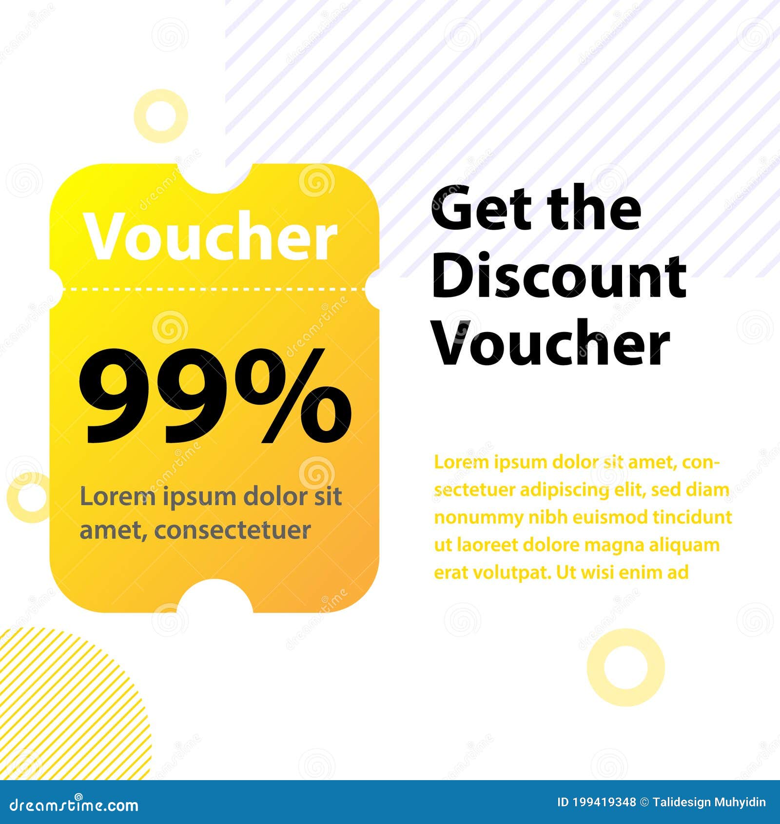 Voucher Poster Design Your Product Stock Vector - Illustration of ...