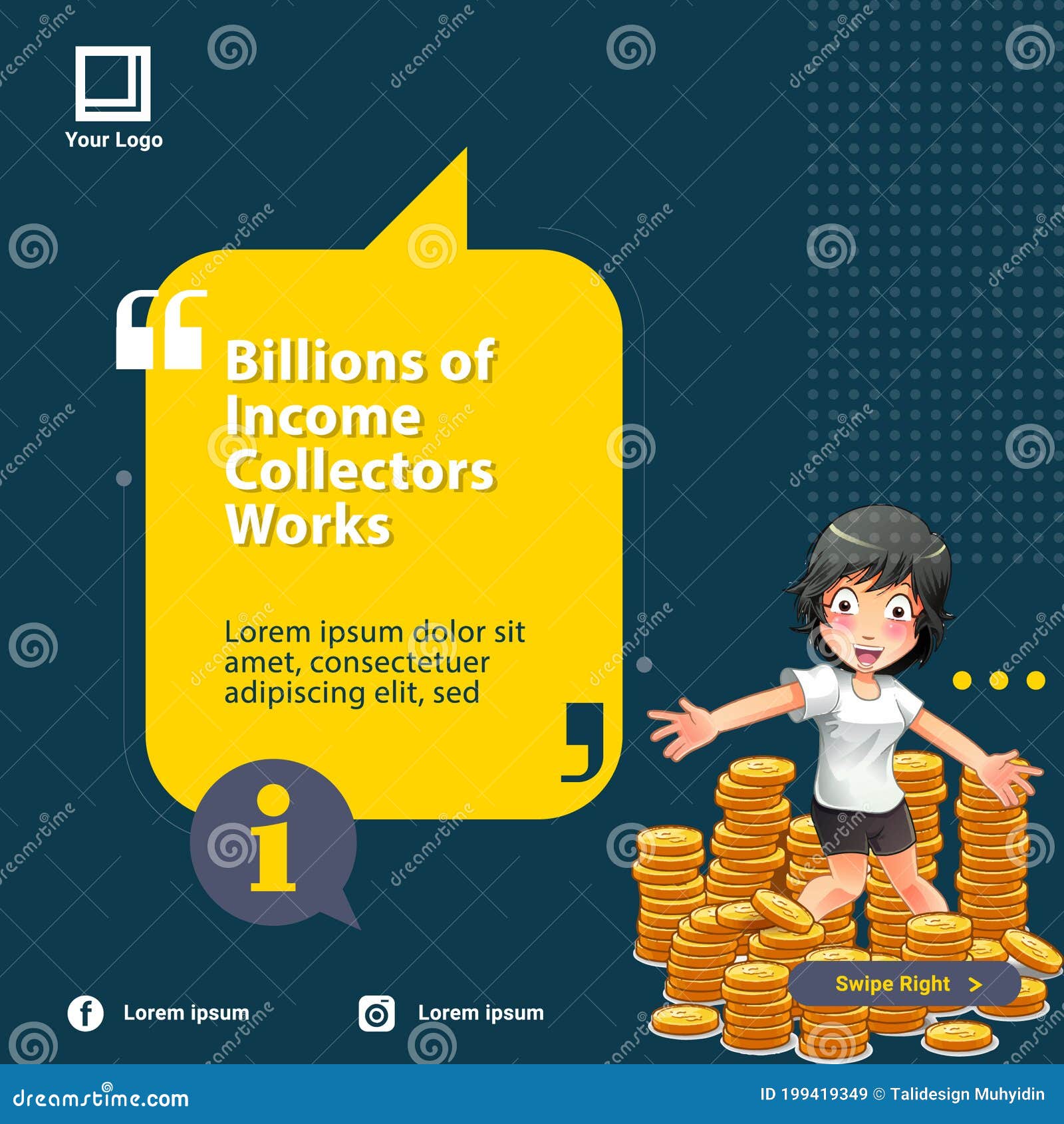 Banner Templates, Salary Billions Work Flyers, Stock Vector ...