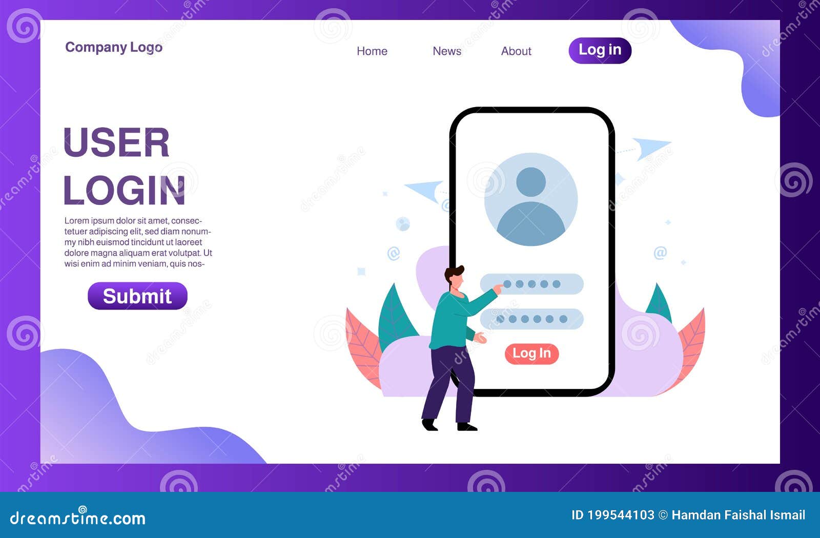 User Login Illustration, People Register Online, Sign Up, Man Login ...