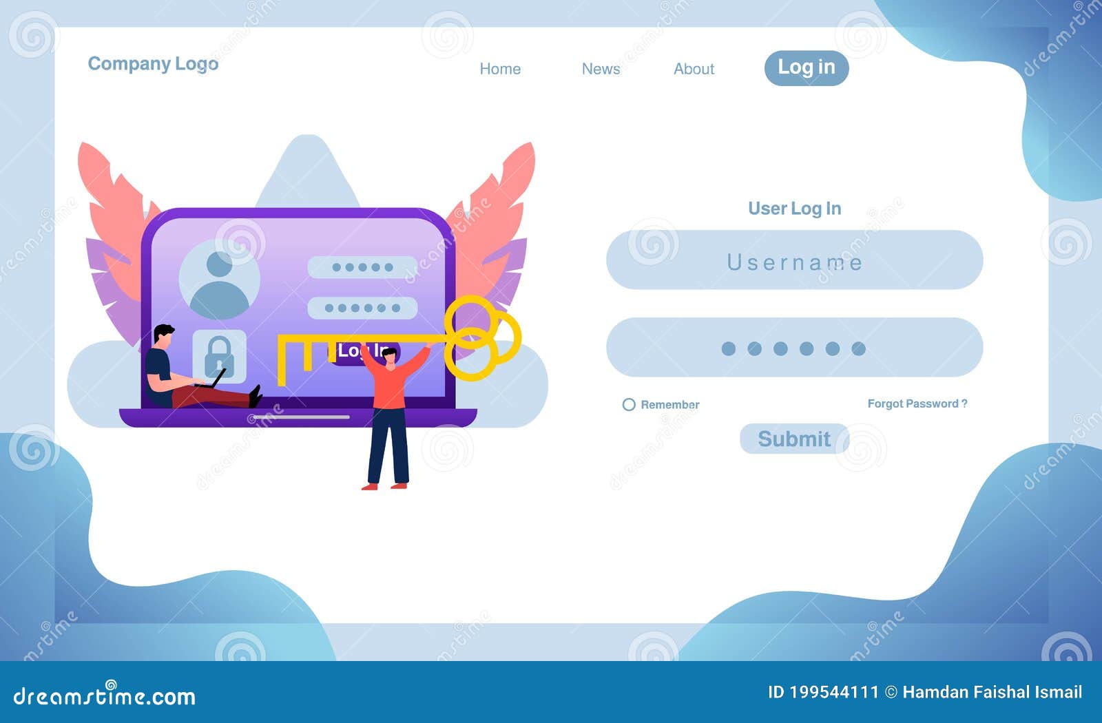 Forgot Password Illustration Man Forgot Password Flat Design Can Use ...