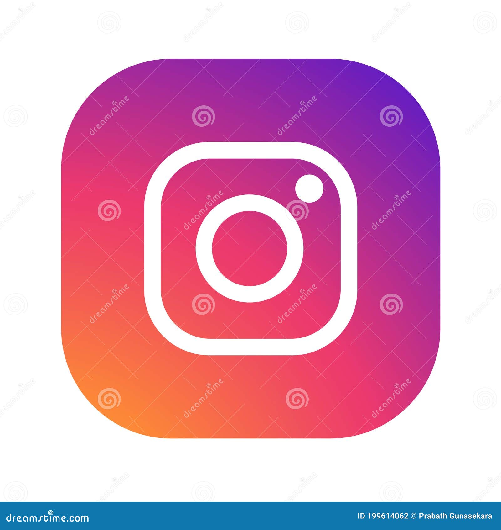 Squared Colored Round Edges Instagram Logo Icon Editorial Photography ...