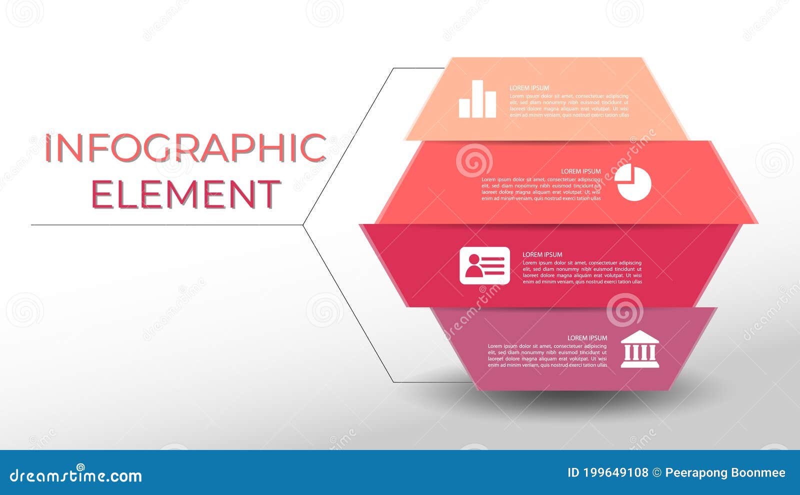 Infographic Hexagon Design. Stock Vector - Illustration of graph ...
