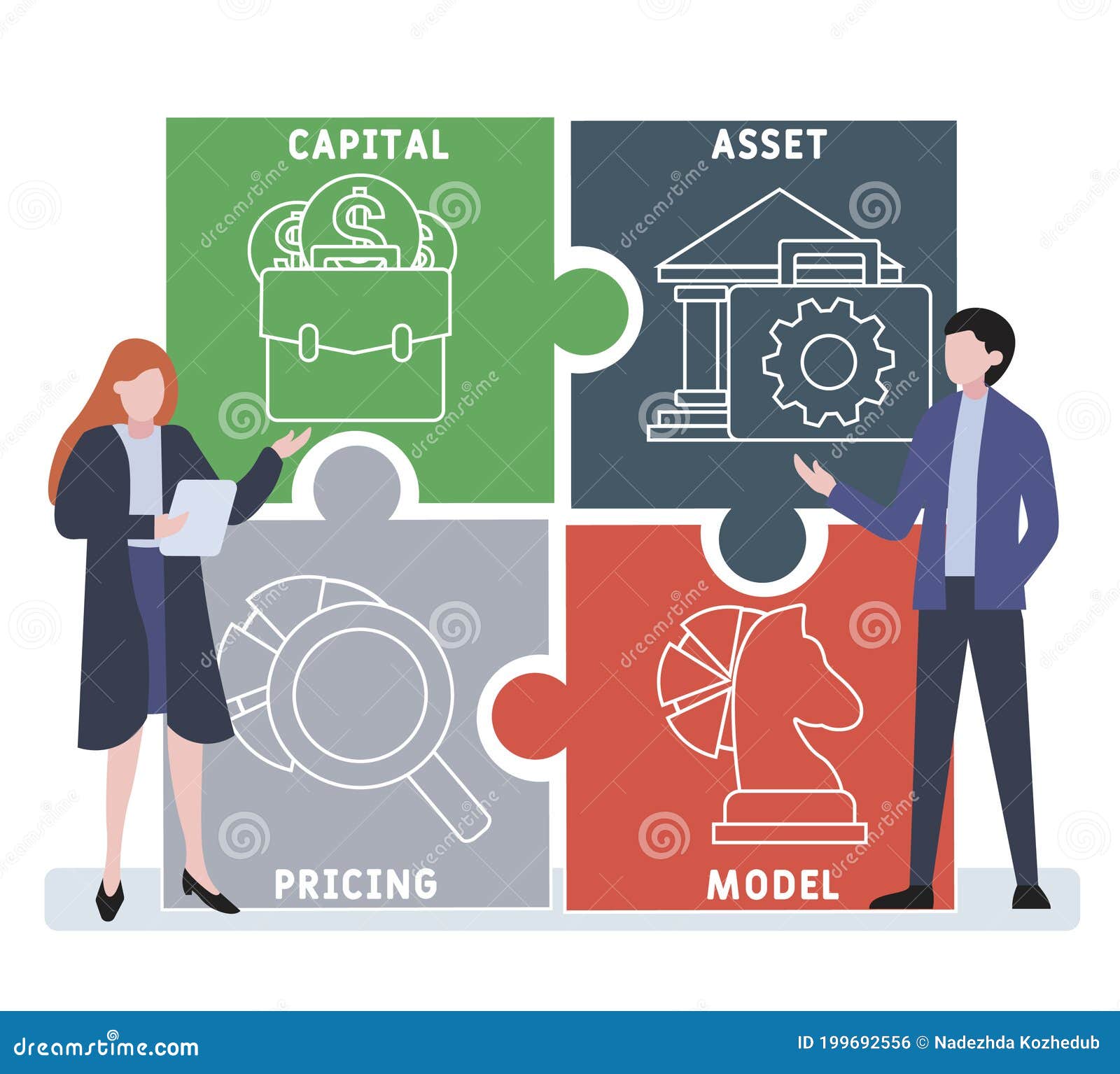 CAPM, Capital Asset Pricing Model. Concept With Keywords, Letters And ...