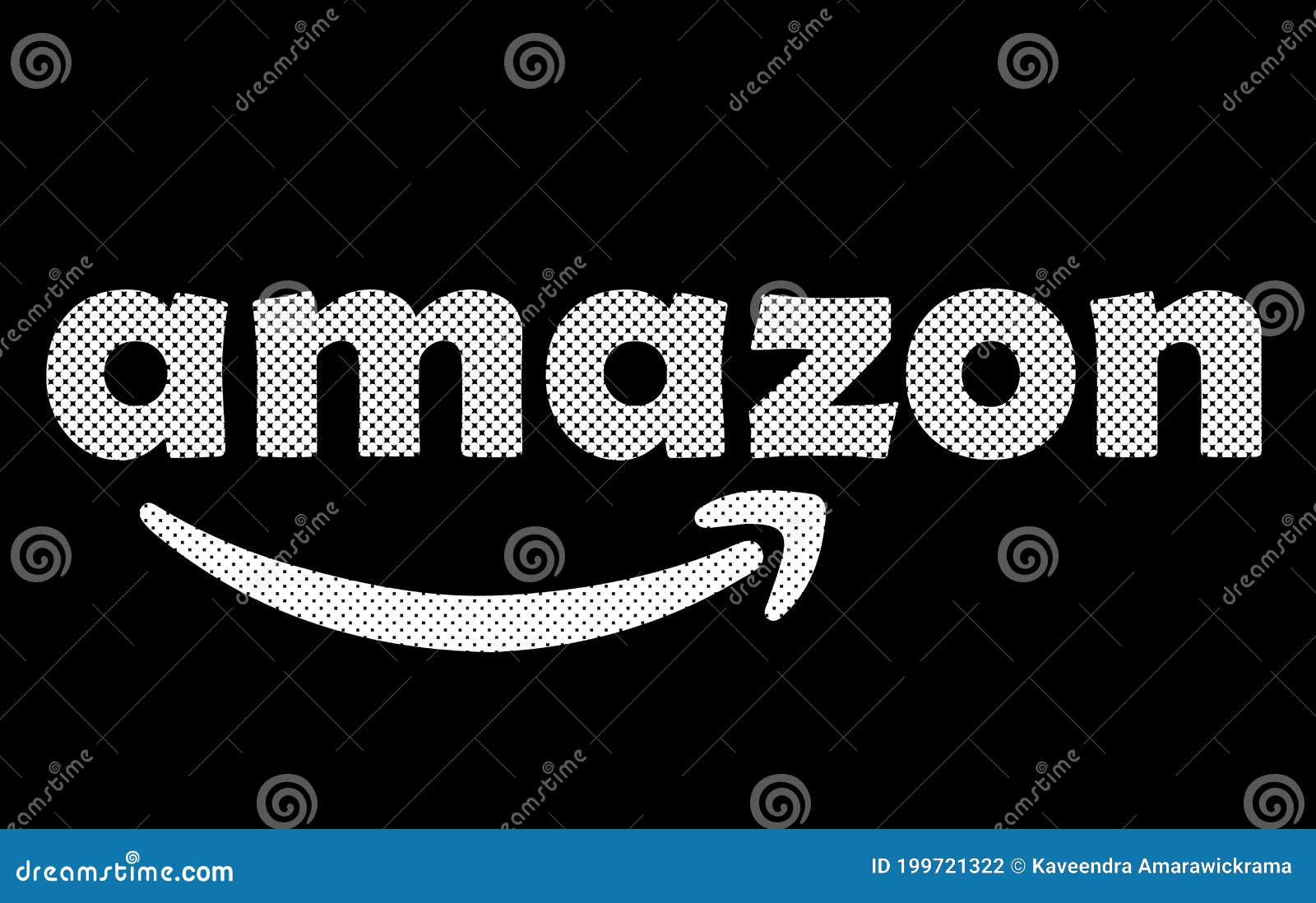 Amazon Logo Design on Black Editorial Photography - Illustration of ...