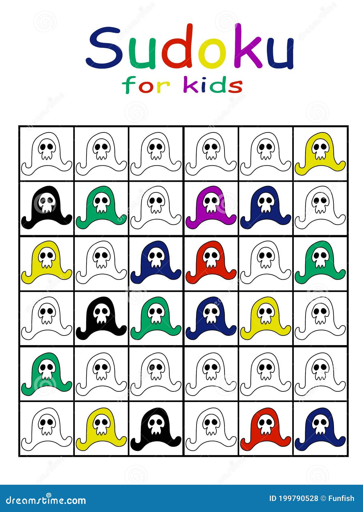 Column With Kids Faces Cartoon Vector | CartoonDealer.com #15336795