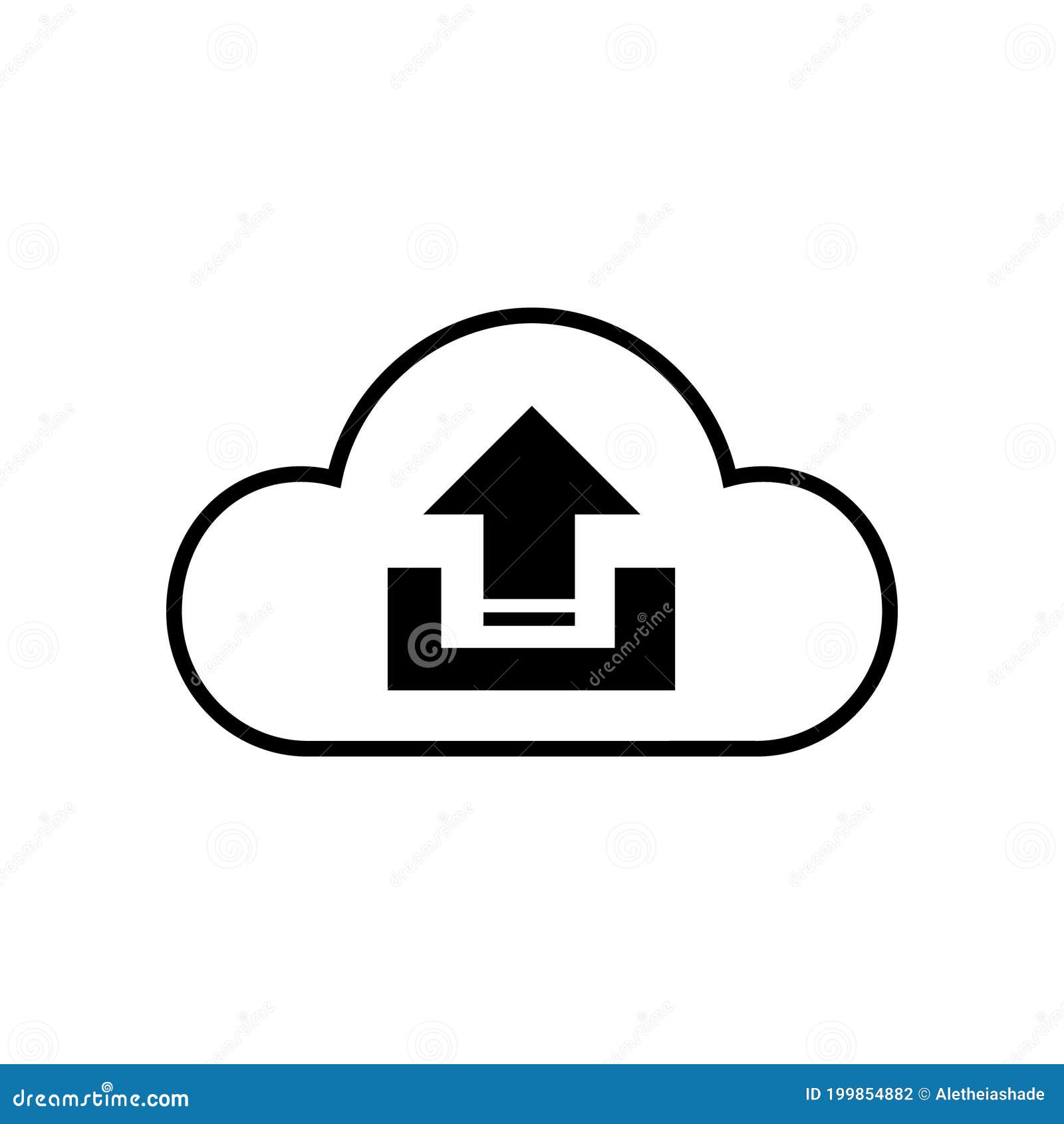 Icloud Icon On White Background. Simple Element Illustration From UI ...