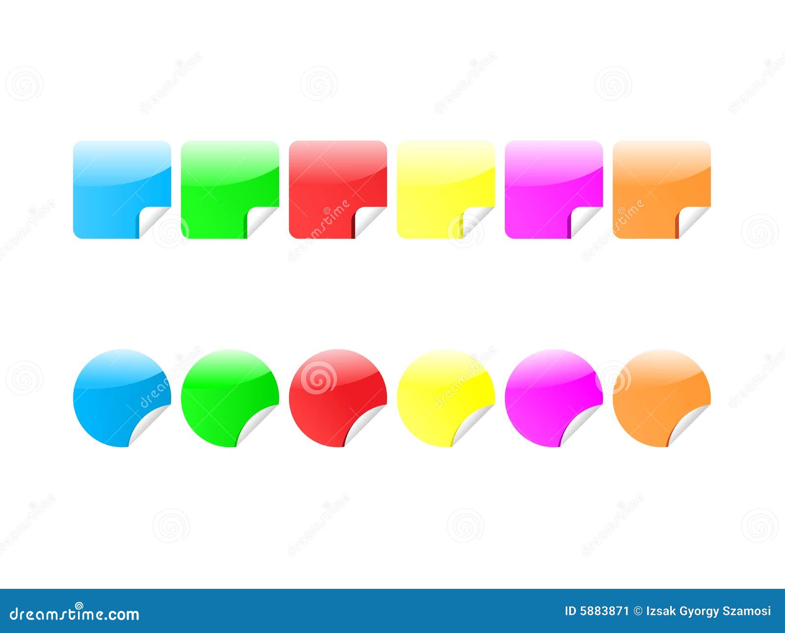 Web 2.0 glossy stickers stock vector. Illustration of purple - 5883871