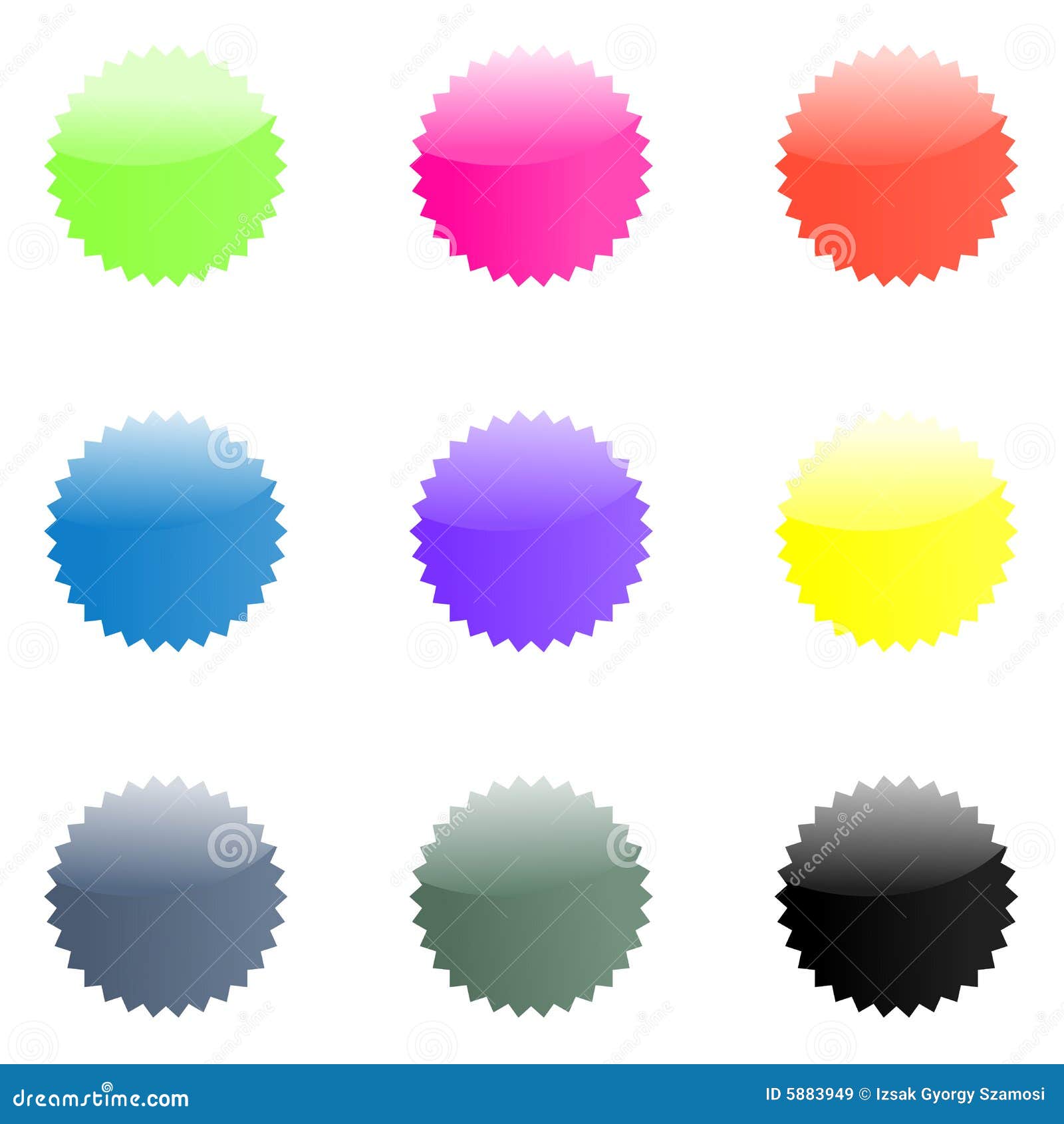 Web 2.0 glossy stickers stock vector. Illustration of blue - 5883949