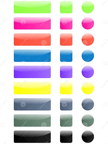 Web 2.0 glossy stickers stock vector. Illustration of orange - 5883998