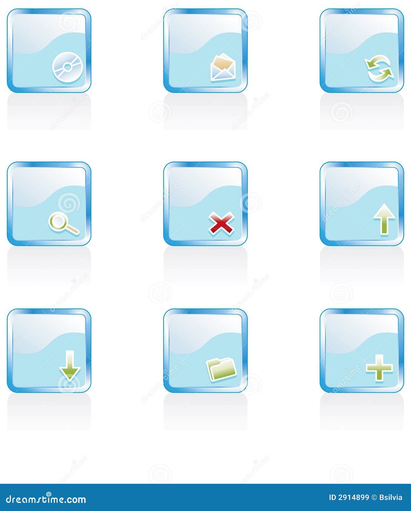 Web 2.0 icons stock vector. Illustration of reflected - 2914899