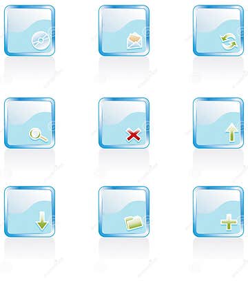 Web 2.0 icons stock vector. Illustration of reflected - 2914899