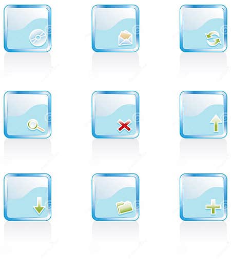 Web 2.0 icons stock vector. Illustration of reflected - 2914899