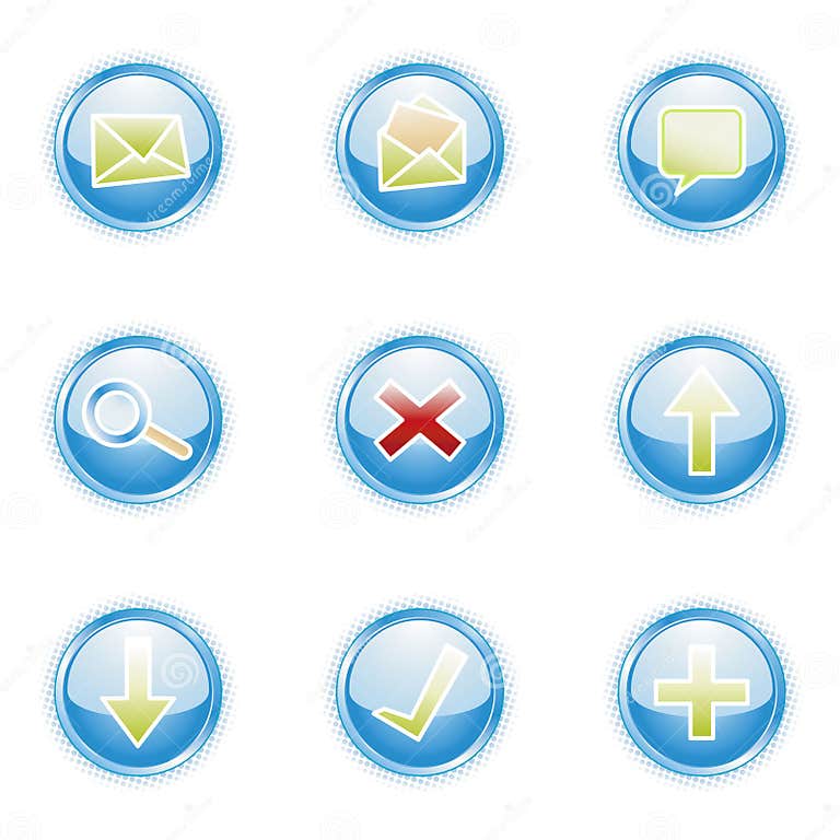 Web 2.0 icons, set stock vector. Illustration of glossy - 2912359