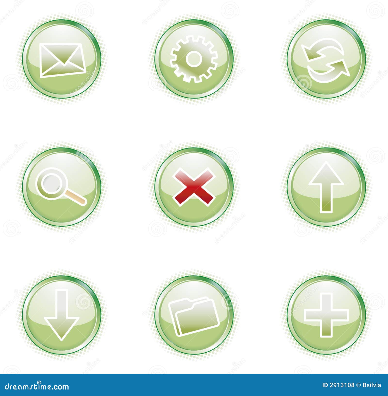 Web 2.0 icons, set stock vector. Illustration of reflection - 2913108