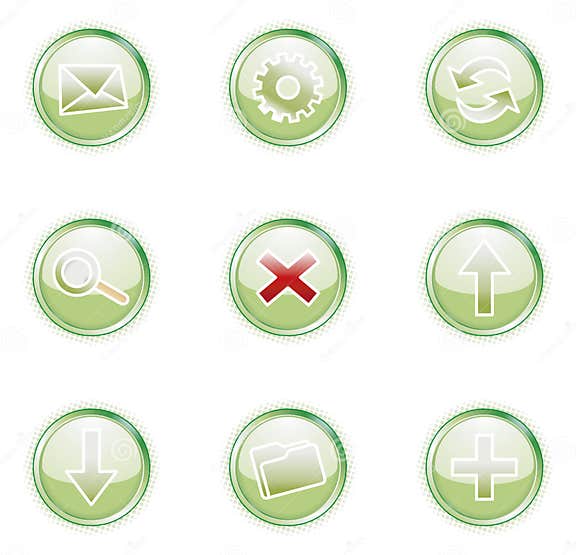 Web 2.0 icons, set stock vector. Illustration of reflection - 2913108