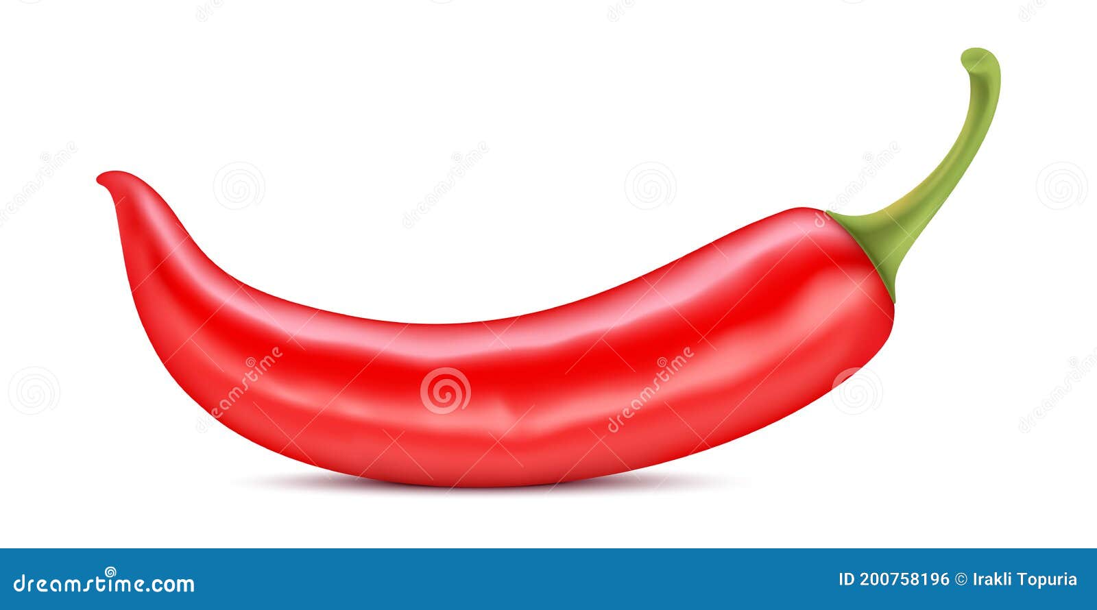 Red Vector Pepper Isolated on Background. Stock Vector - Illustration ...