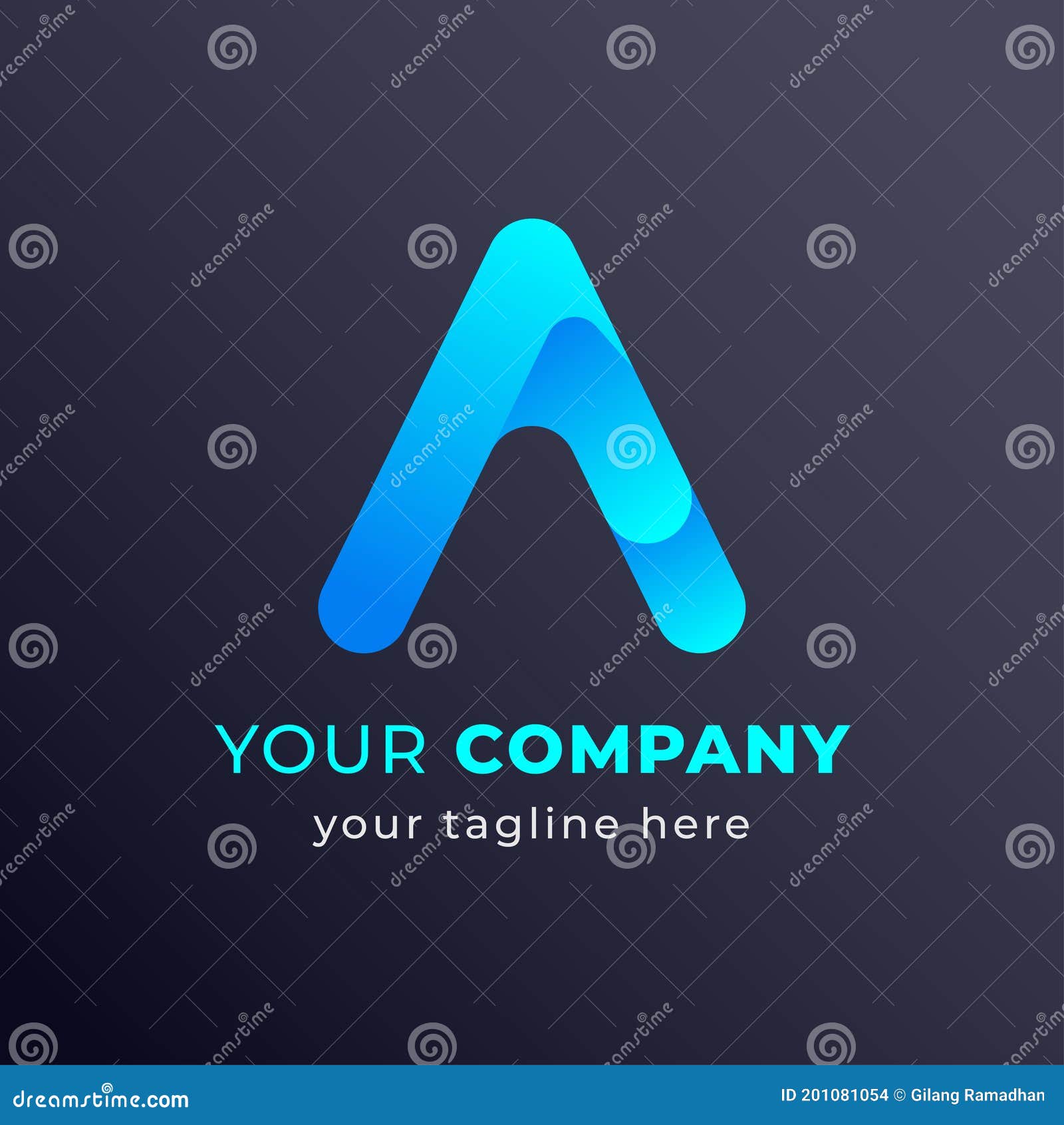 Letter a Gradient Purple. Abstract Shape Stock Vector - Illustration of ...