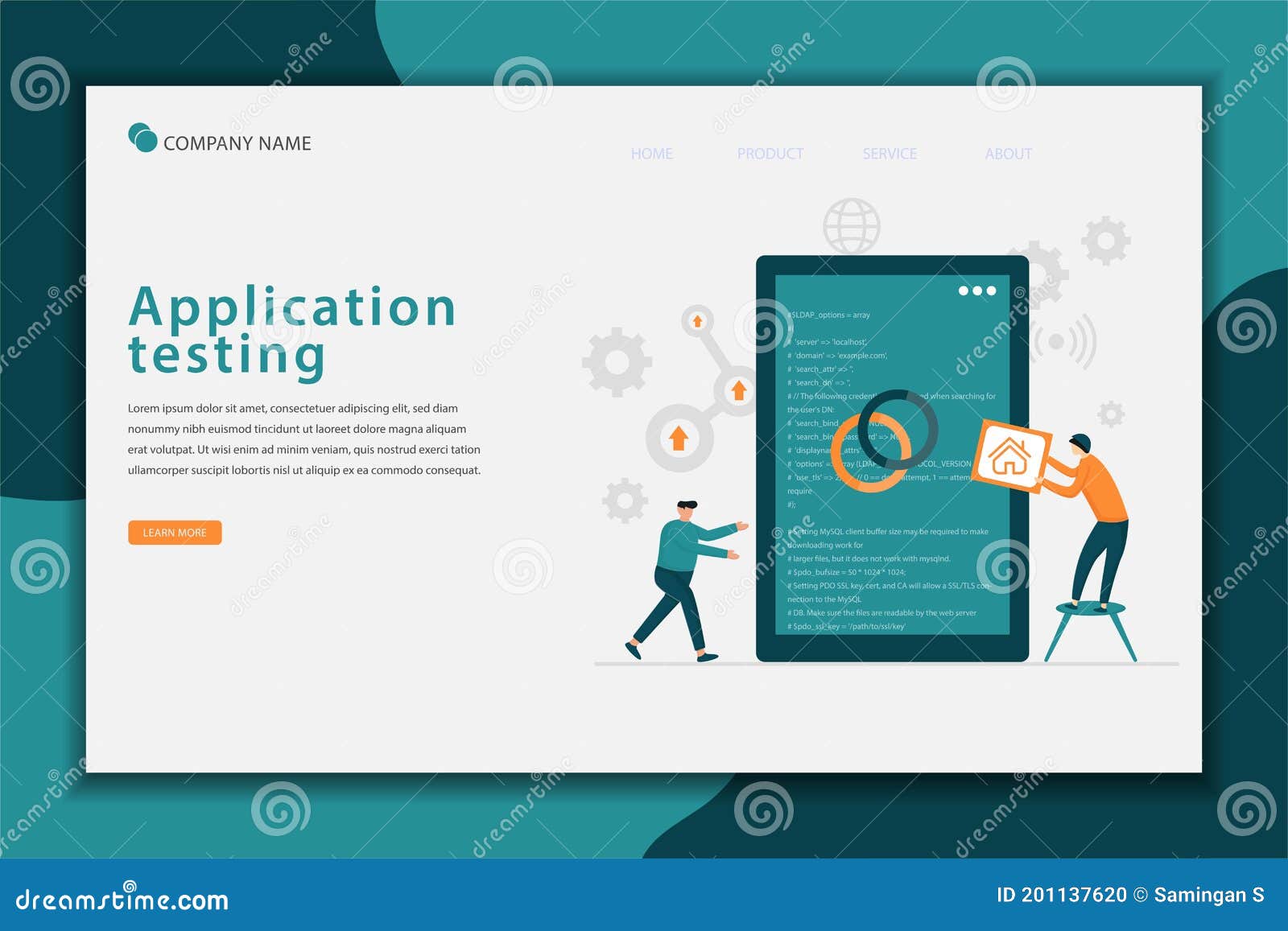 People Testing Process Application Illustration Concept Stock ...