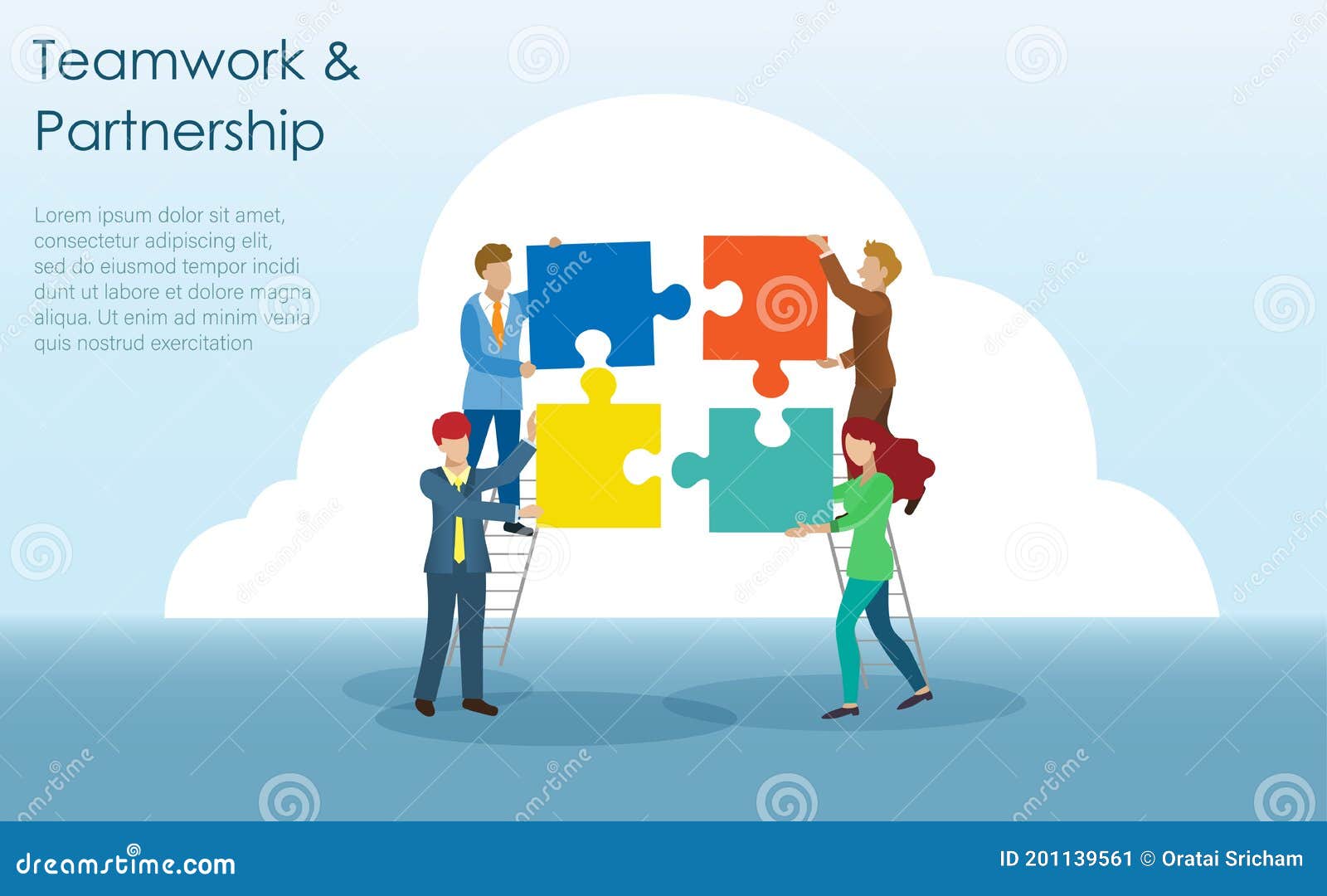 Business Team Work Connecting Jigsaw Puzzles Pieces Together. Idea for ...