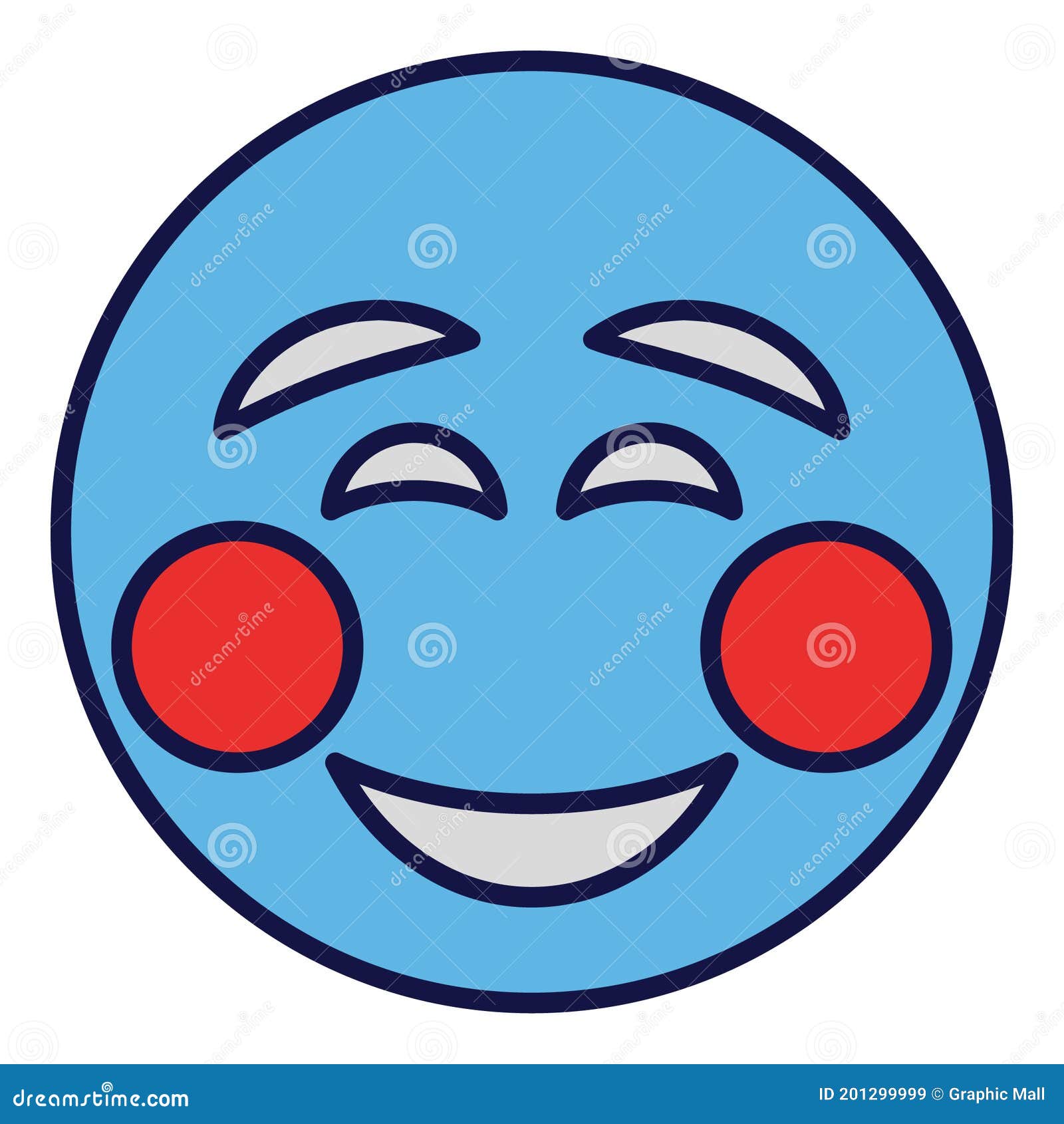 Filled Color Outline Icon for Emoji Face. Stock Vector - Illustration ...