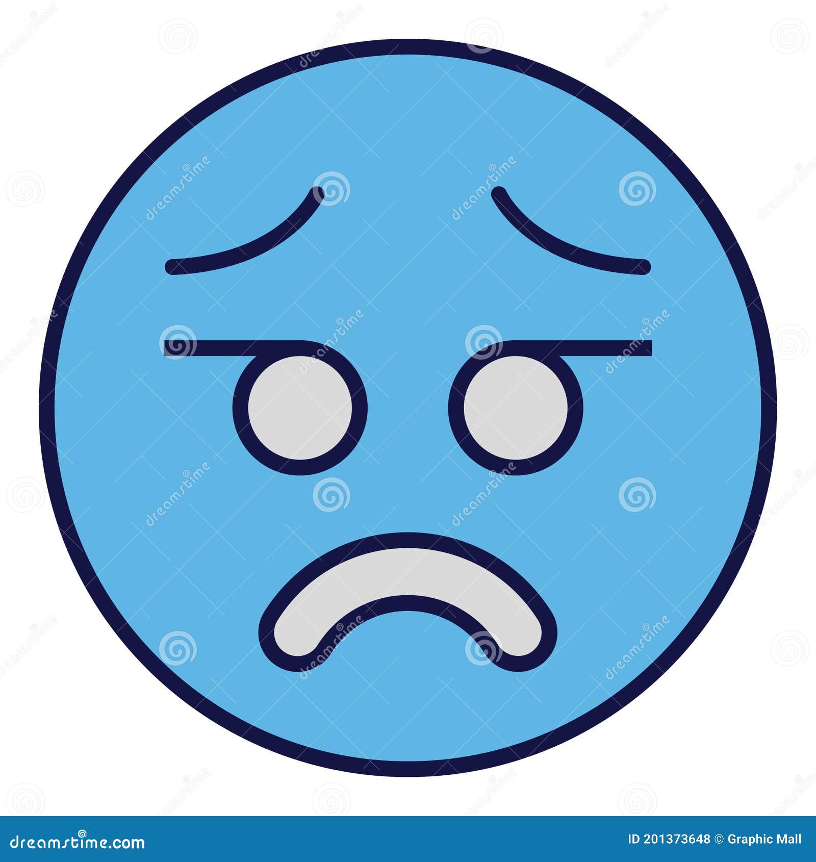 Filled Color Outline Icon for Emoji Face. Stock Vector - Illustration ...