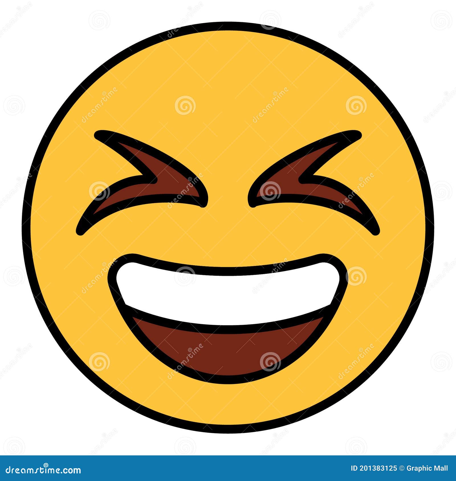 Filled Color Outline Icon for Emoji Face. Stock Vector - Illustration ...