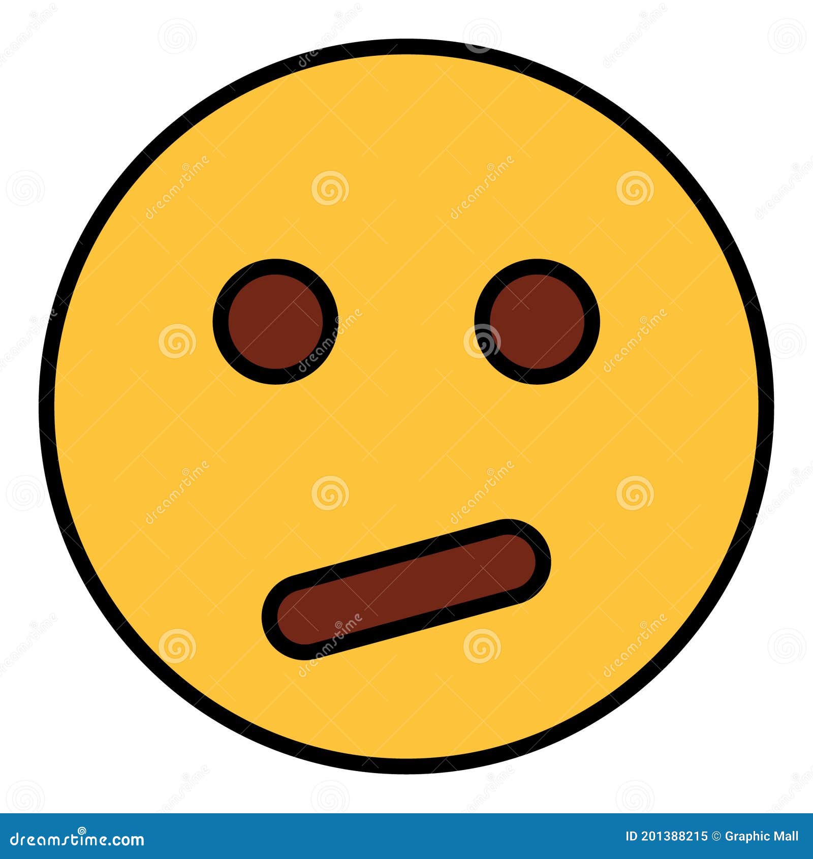 Filled Color Outline Icon for Emoji Face. Stock Vector - Illustration ...