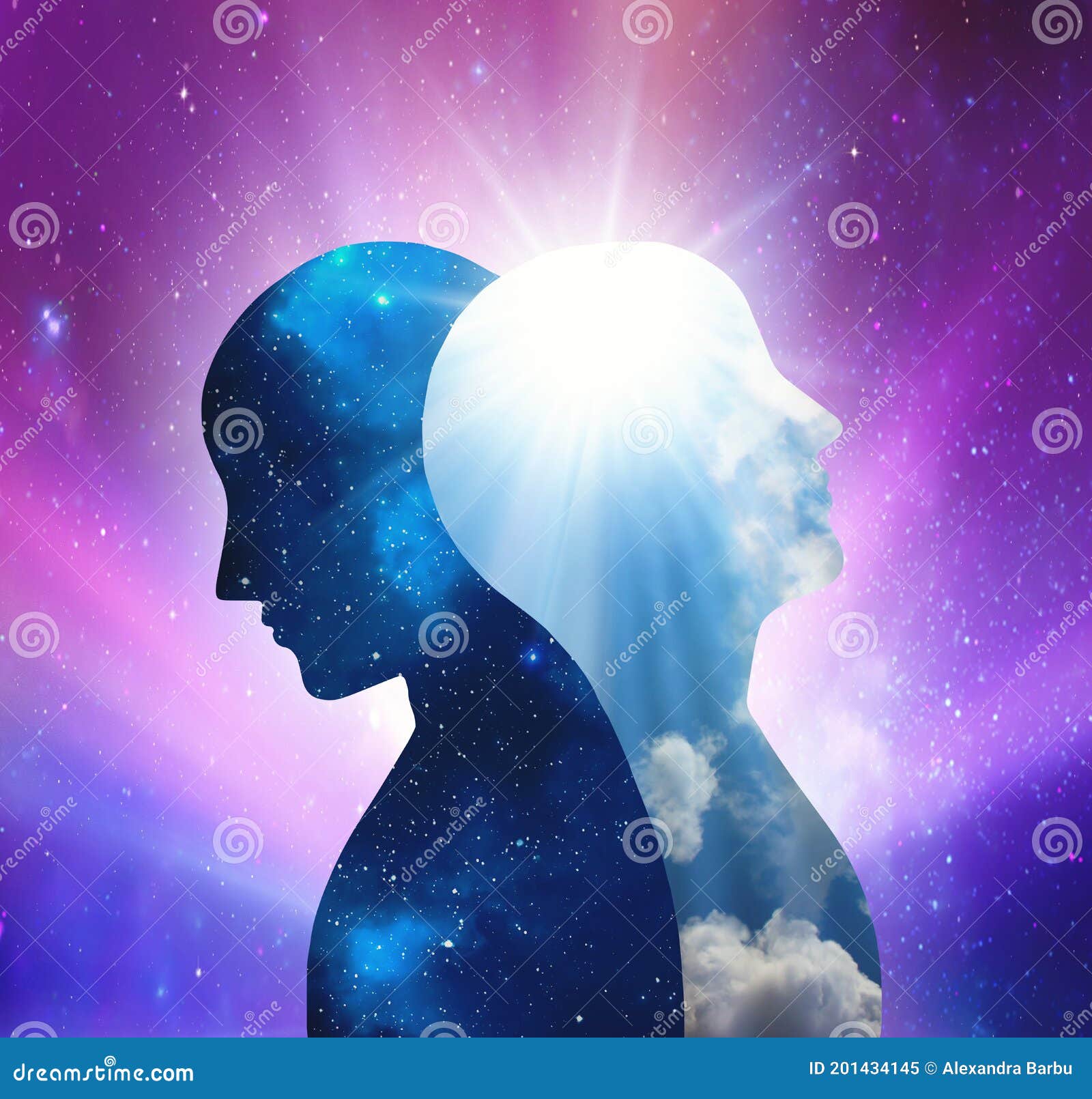 Human Male, Female Bodies, Universe Inspiration Enlightenment Unity ...