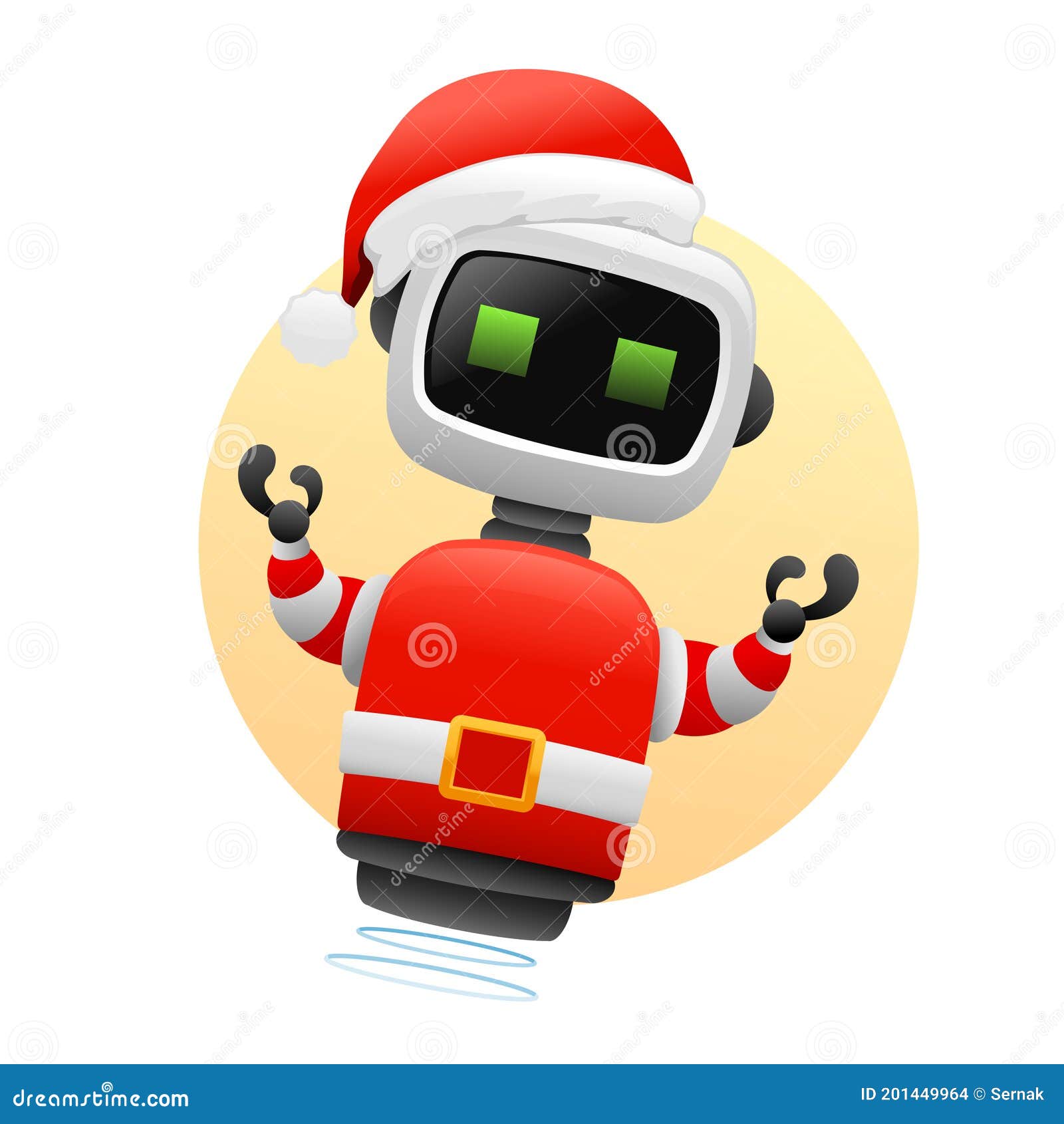 Santa Robot Exoskeleton Grandfather. Claus Cyborg Warrior Future ...
