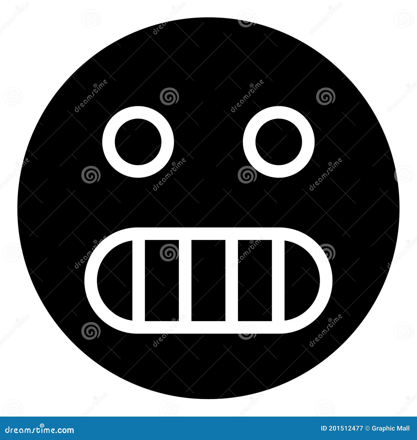 Glyph icon for emoji face. stock vector. Illustration of glyph - 201512477