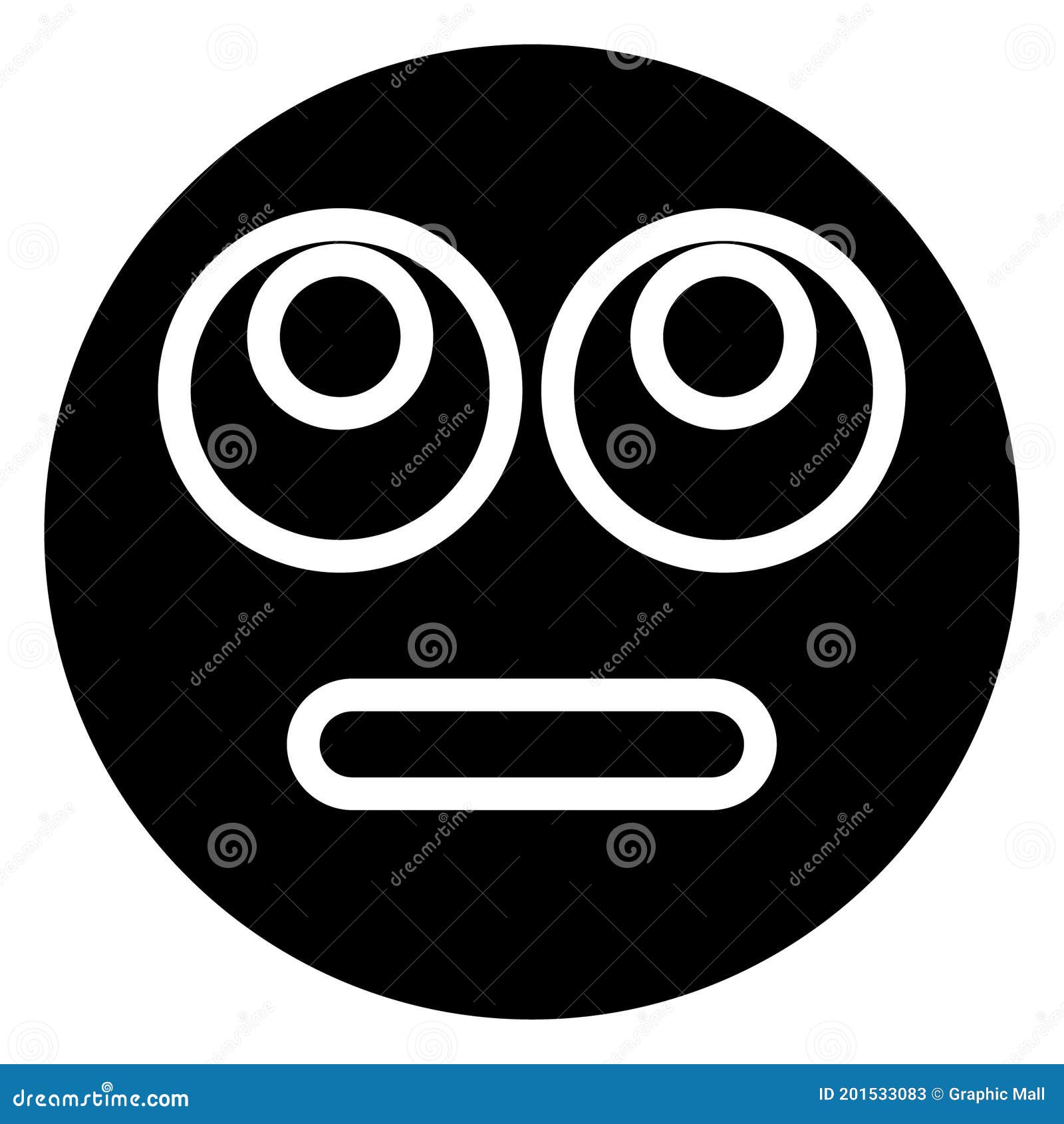 Glyph icon for emoji face. stock vector. Illustration of smiley - 201533083