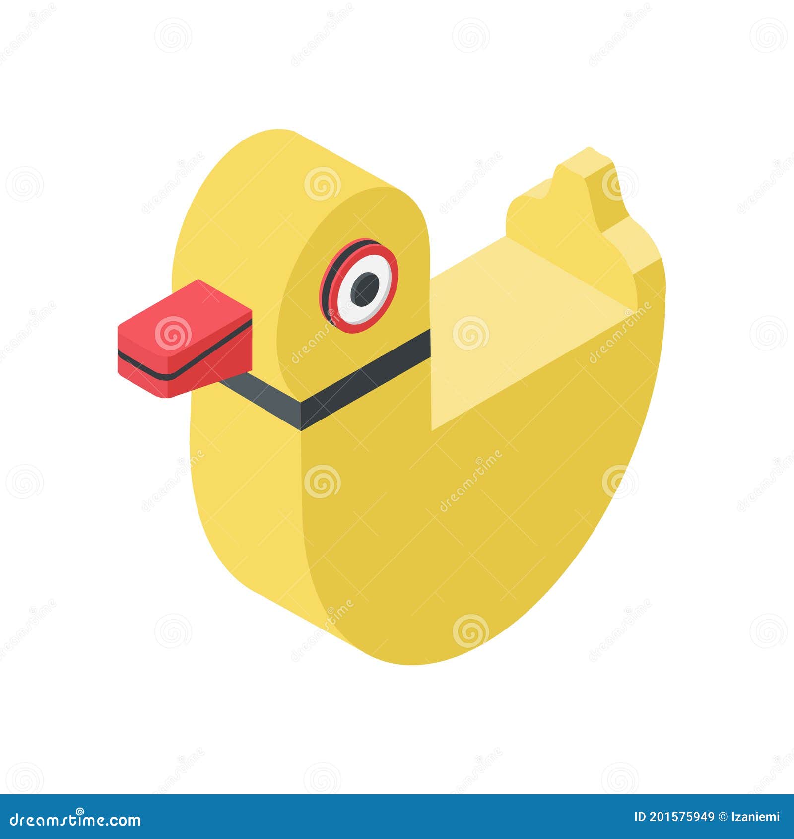 Rubber Duck Isometric Icon - Vector Illustration. Stock Vector ...