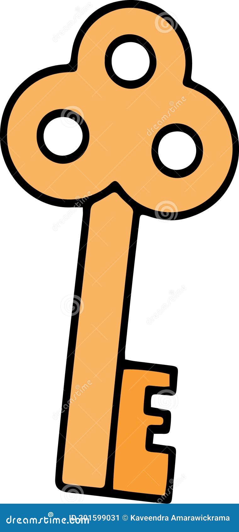 Golden Key Illustration on White Stock Vector - Illustration of ...