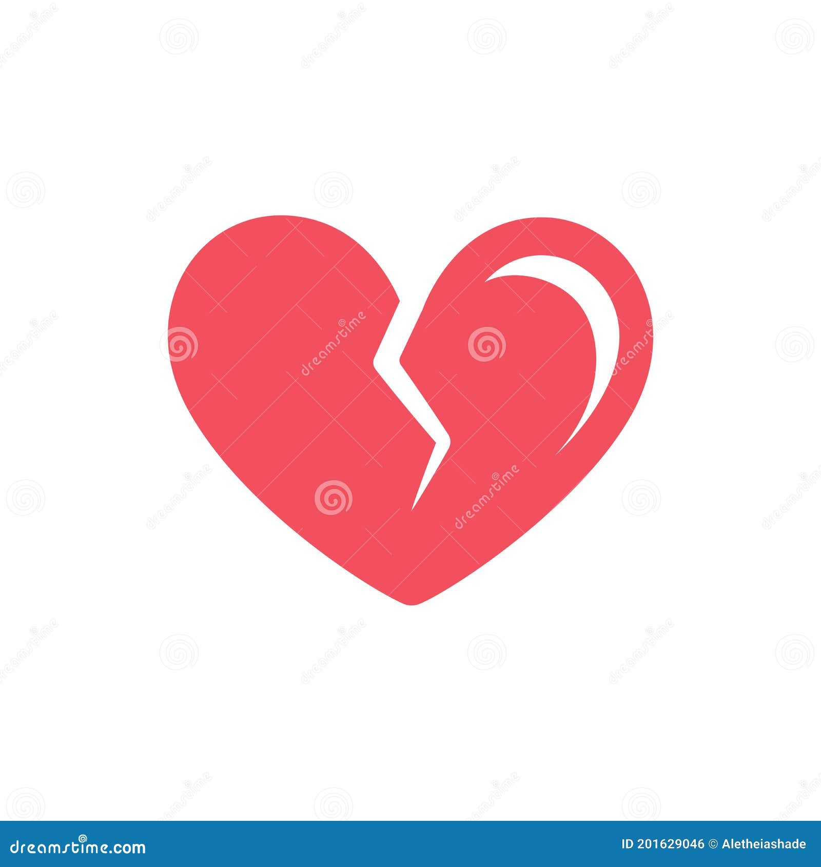 Red Broken Heart with Highlight Logo Icon Design Stock Vector ...